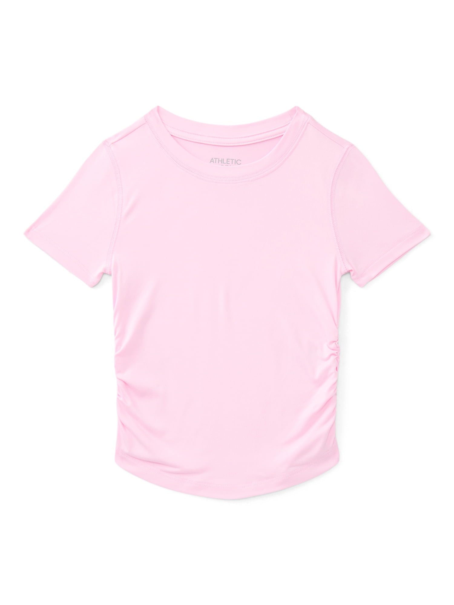 Athletic Works Girls Active Fashion Tee with Short Sleeves, Sizes 4-18 ...