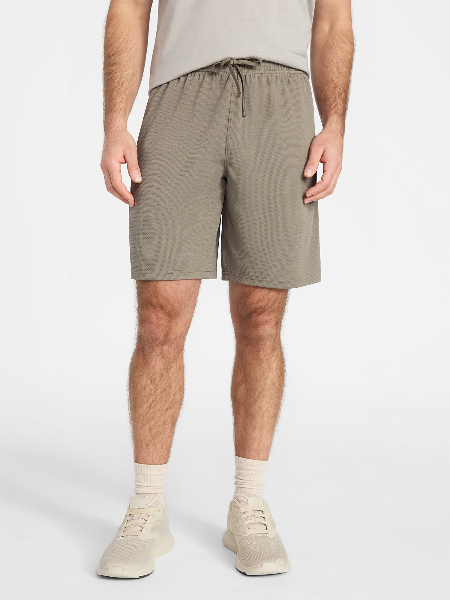 Athletic Works Men's and Big Men's Active Mesh Shorts, 9" Inseam, Sizes ...