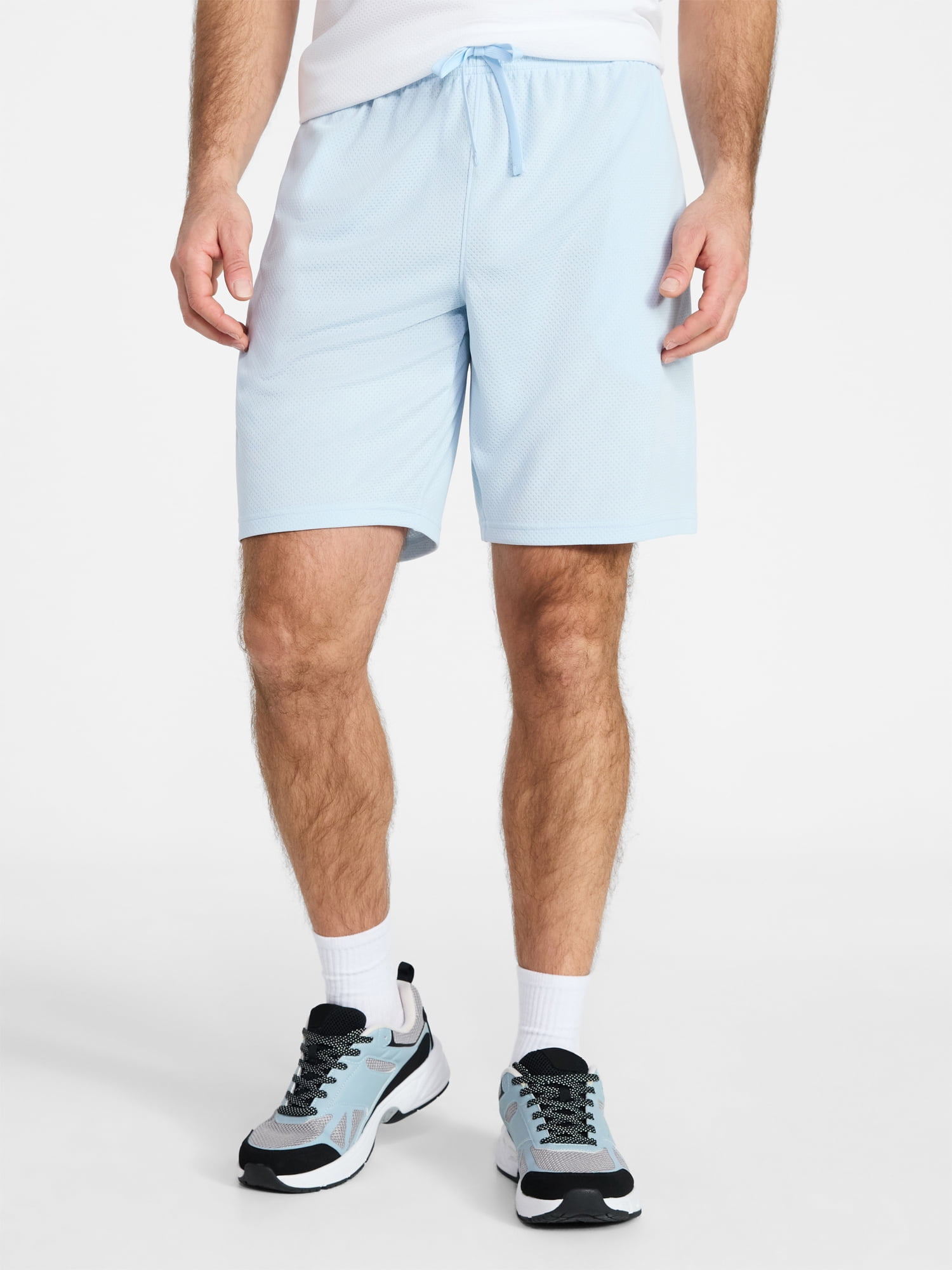 Athletic Works Men's and Big Men's Active Mesh Shorts, 9" Inseam, Sizes ...