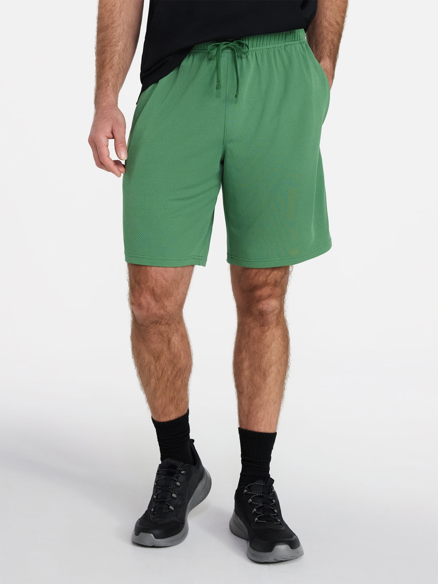 Athletic Works Men's and Big Men's Active Mesh Shorts, 9" Inseam, Sizes ...