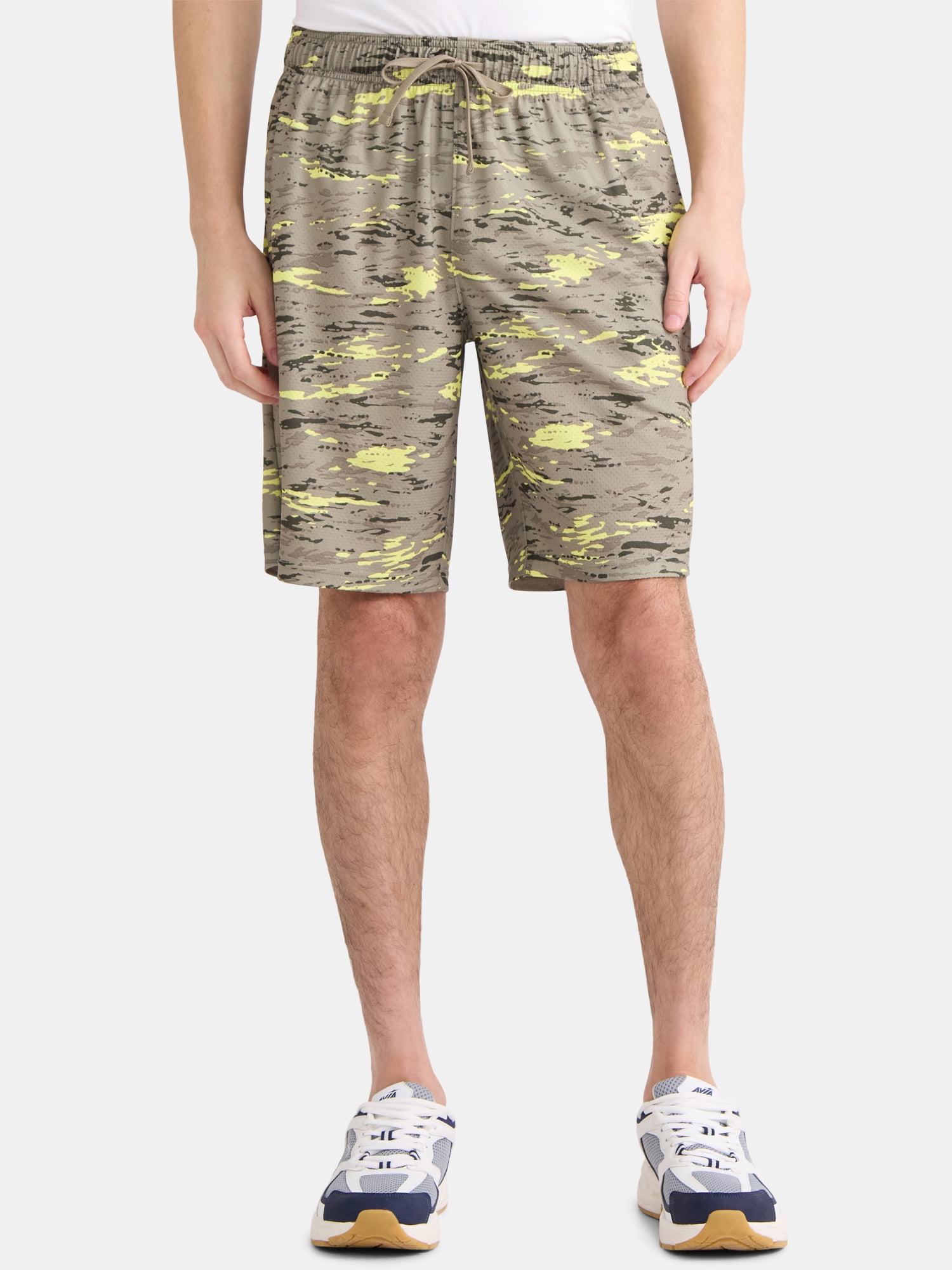 Athletic Works Men's and Big Men's Active Mesh Shorts, 9" Inseam, Sizes ...