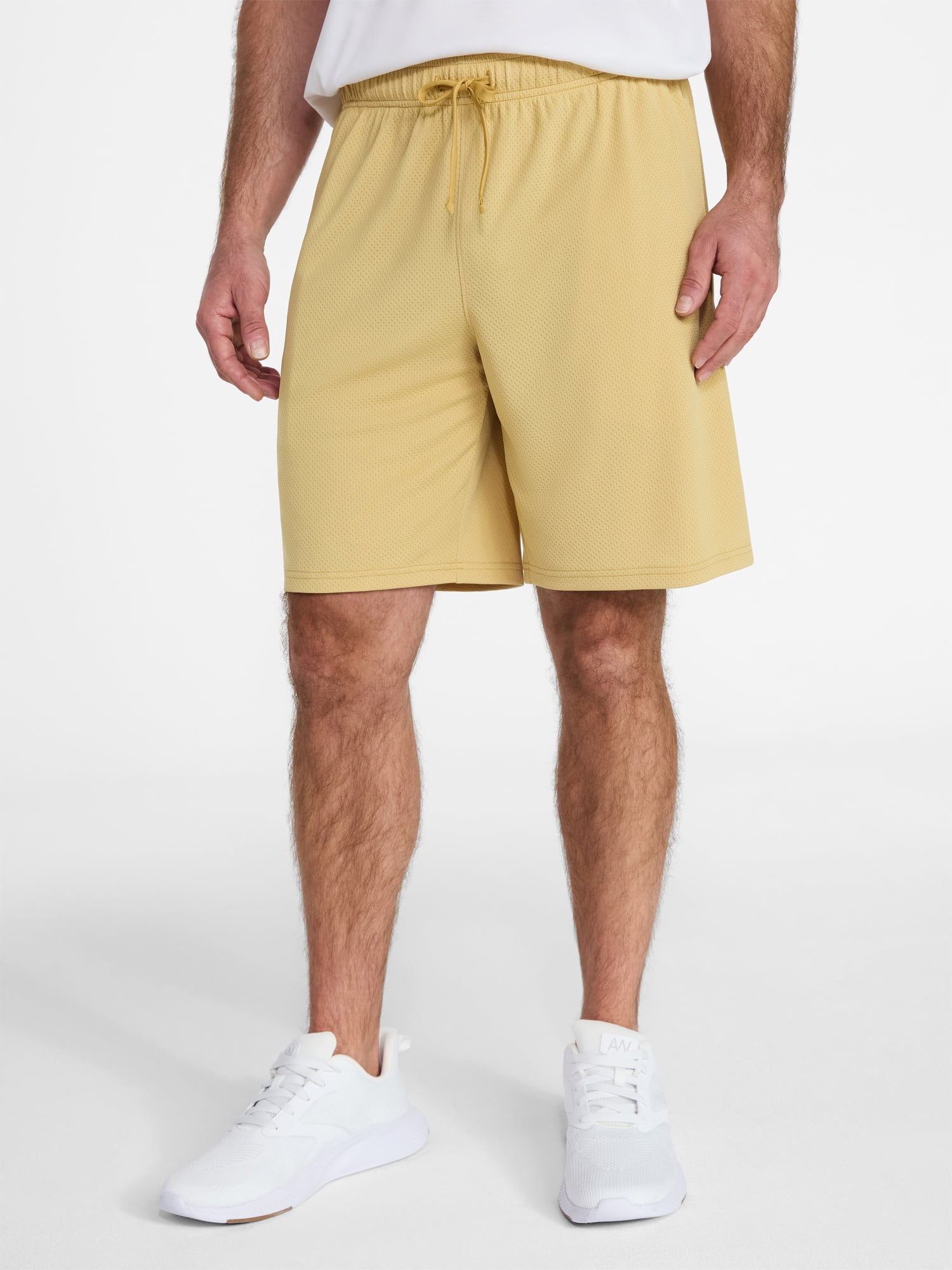 Athletic Works Men's and Big Men's Active Mesh Shorts, 9" Inseam, Sizes ...