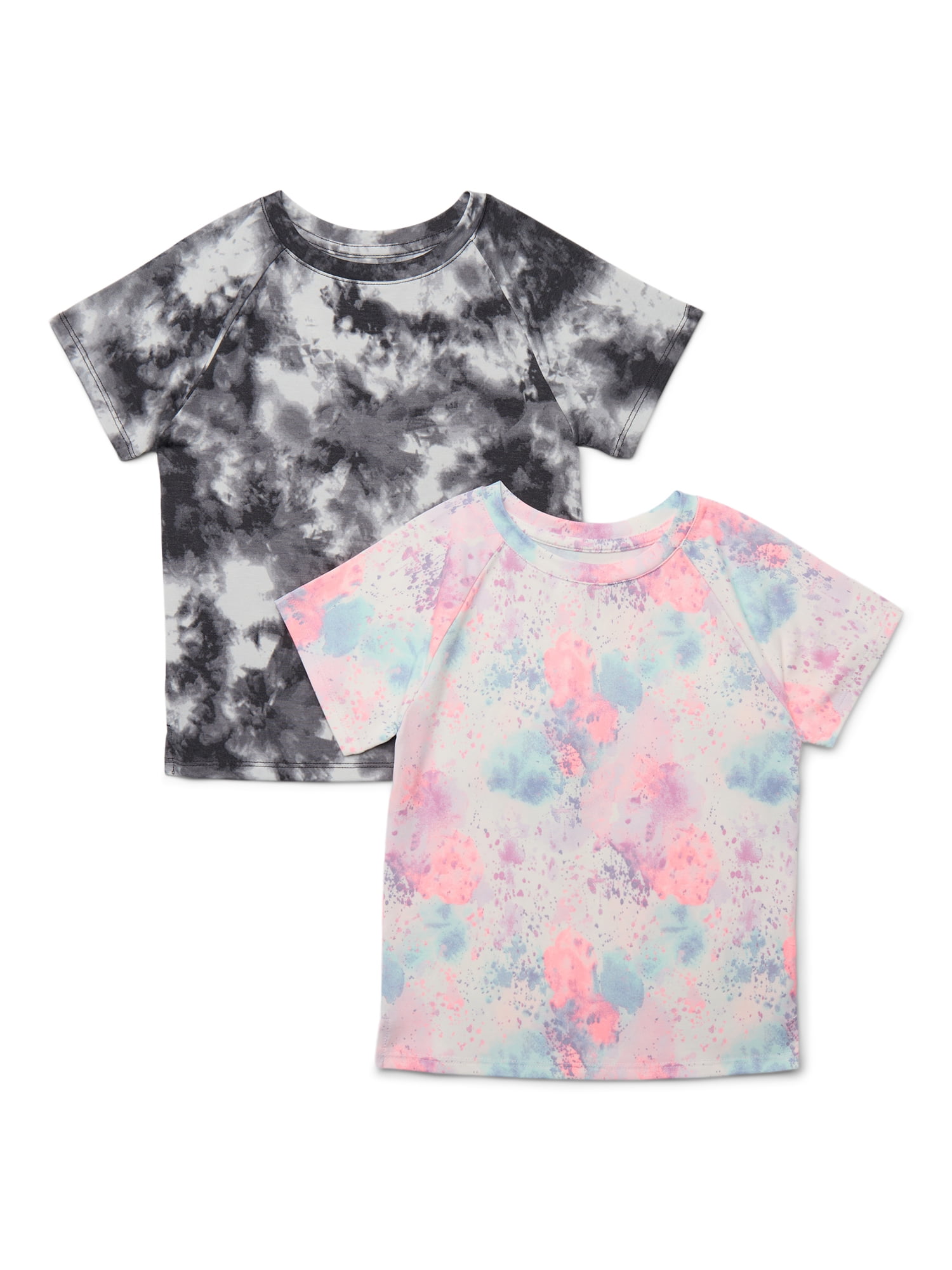 Athletic Works Girls Active Tee with Short Sleeves, 2-Pack, Sizes 4-18 ...