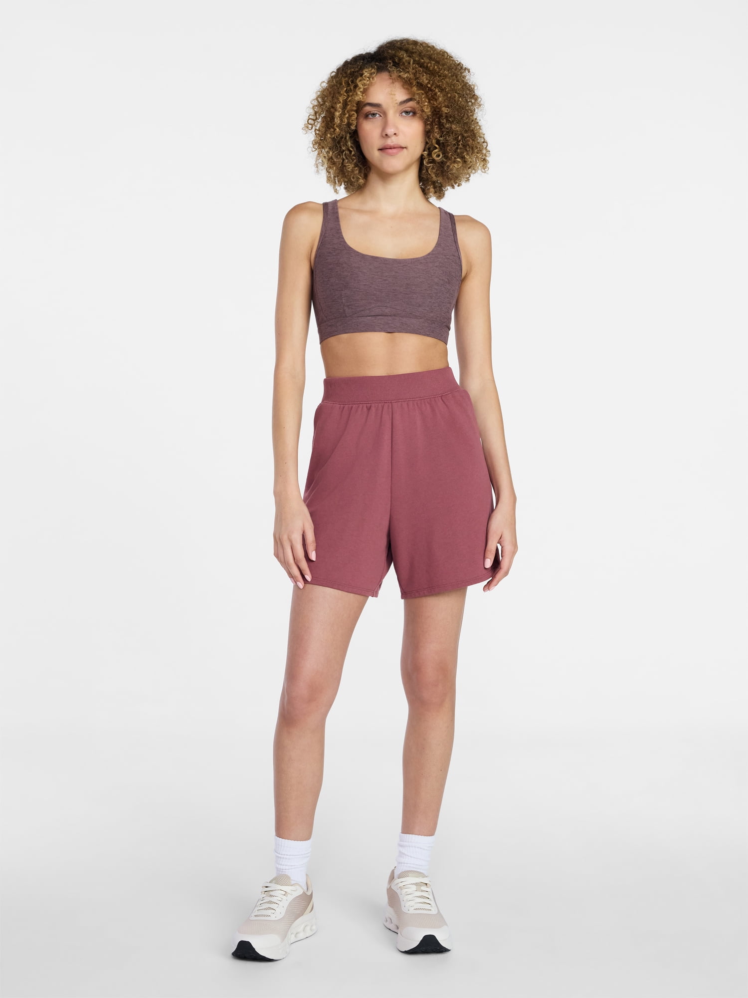 Athletic Works Women's Mineral Wash French Terry Shorts, Sizes XS-4X ...