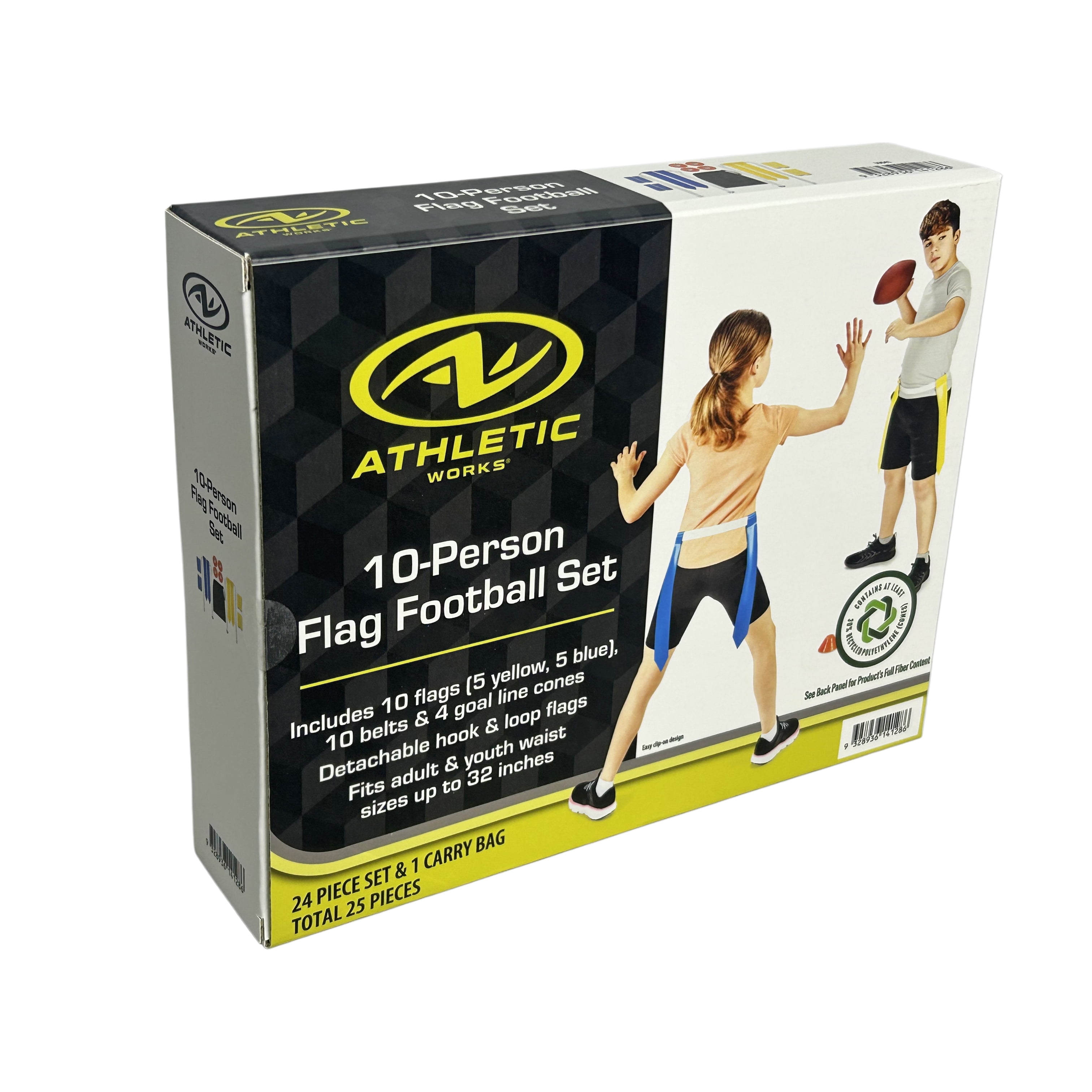 Athletic Works Flag Football Set, Black, Yellow, Child - Walmart.com