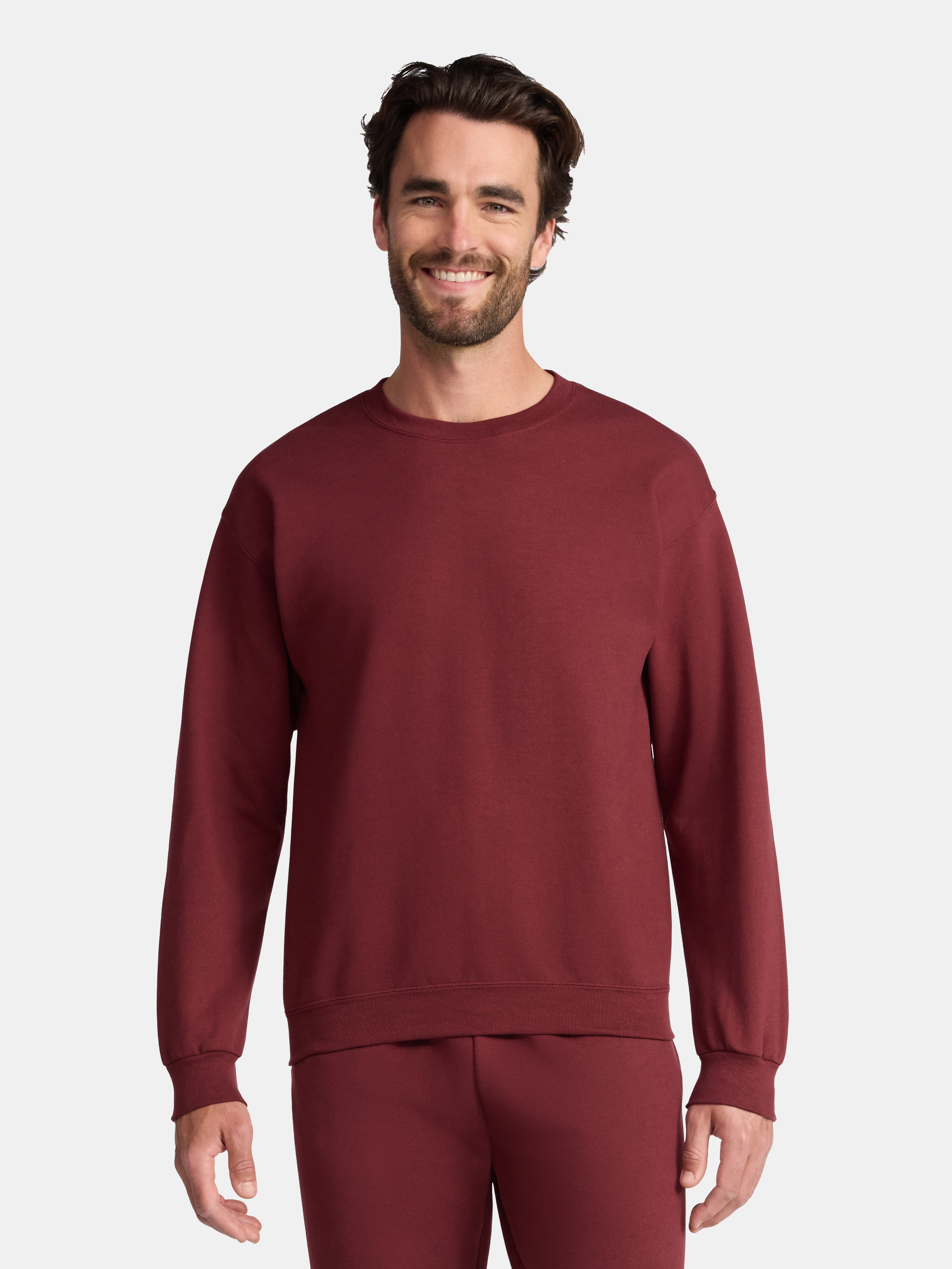 Athletic Works Men's and Big & Tall Men's Fleece Crewneck Sweatshirt ...