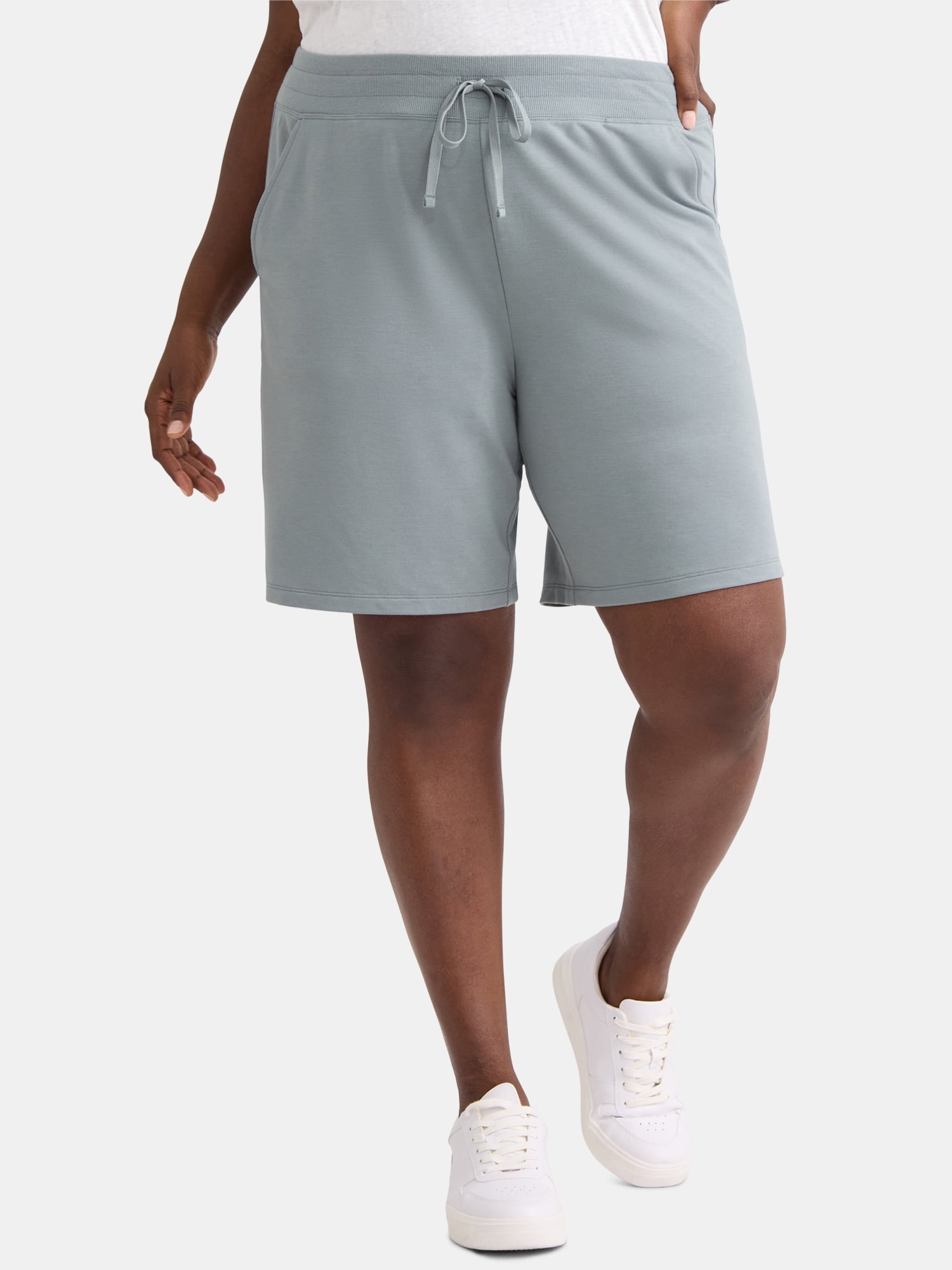 Athletic Works Women's and Women's Plus French Terry Cloth Bermuda ...