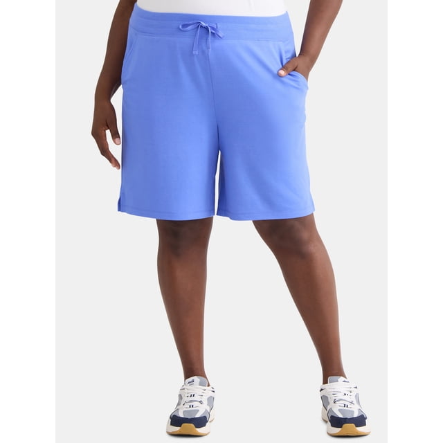 Athletic Works Women's and Women's Plus French Terry Cloth Bermuda ...