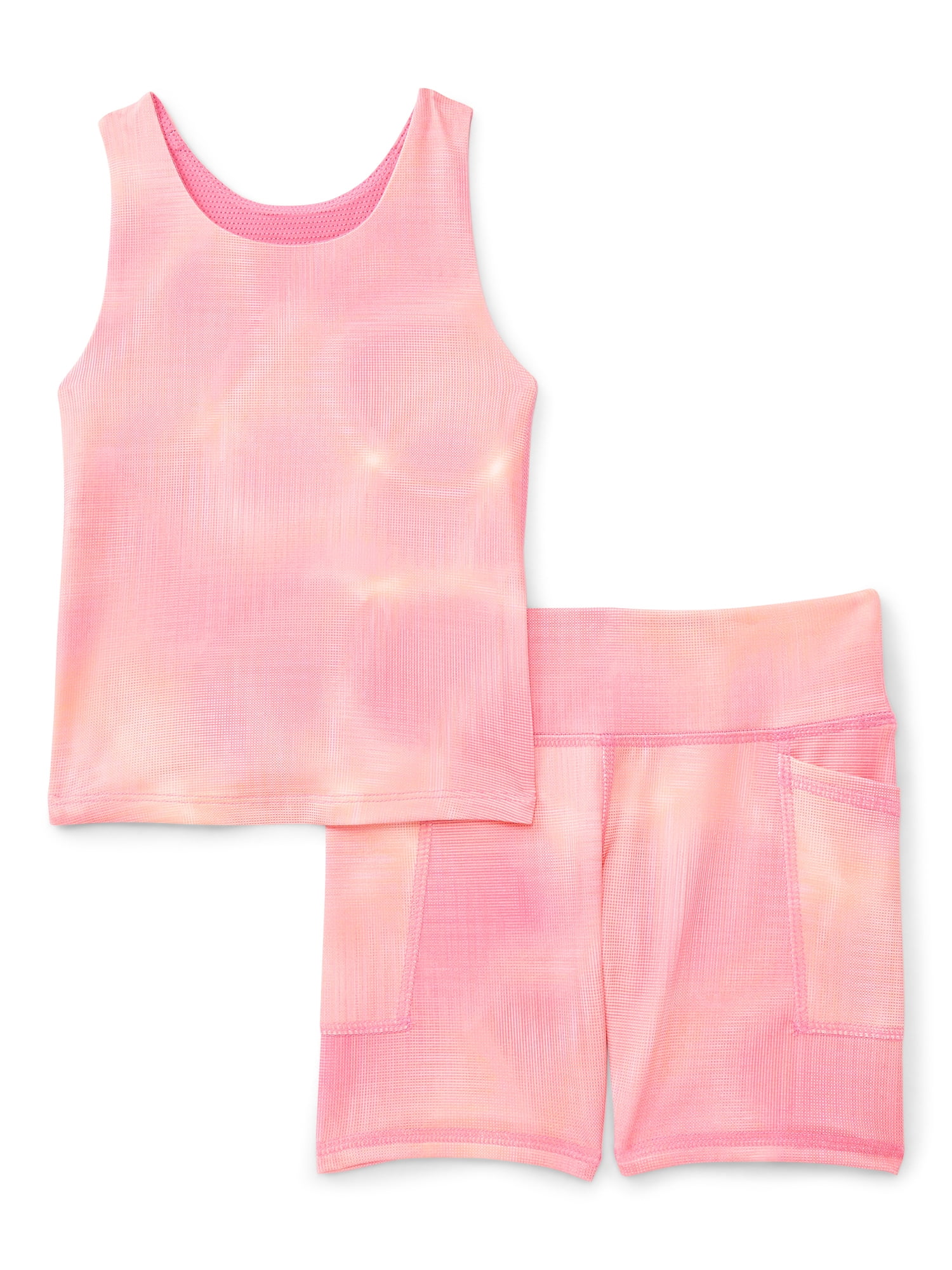 Athletic Works Girls Longline Bra and Bike Shorts Set, 2-Piece, Sizes 4-18 & Plus - Walmart.com