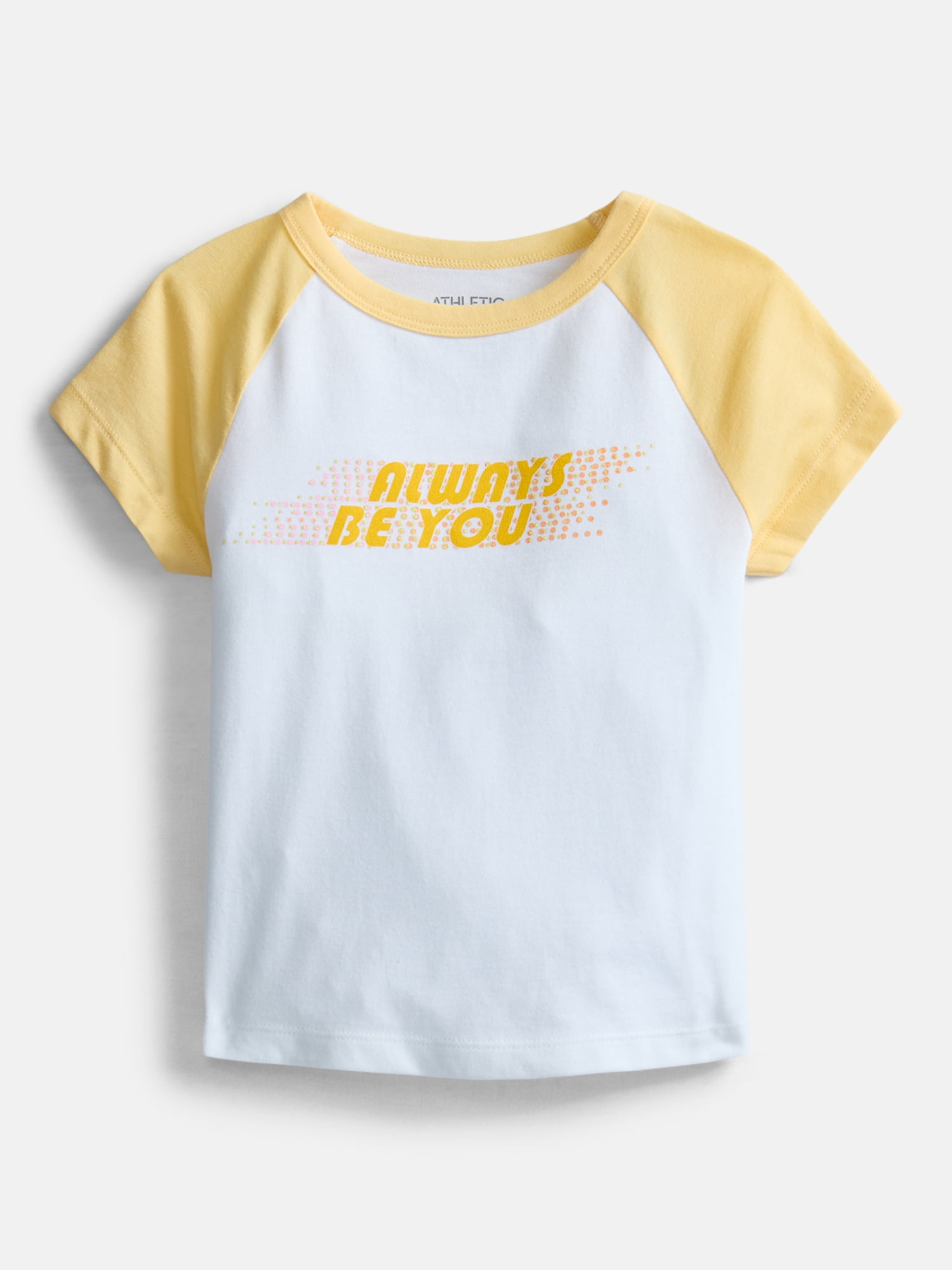 Athletic Works Girls Active Graphic Tee with Short Sleeves, Sizes 4-18 ...
