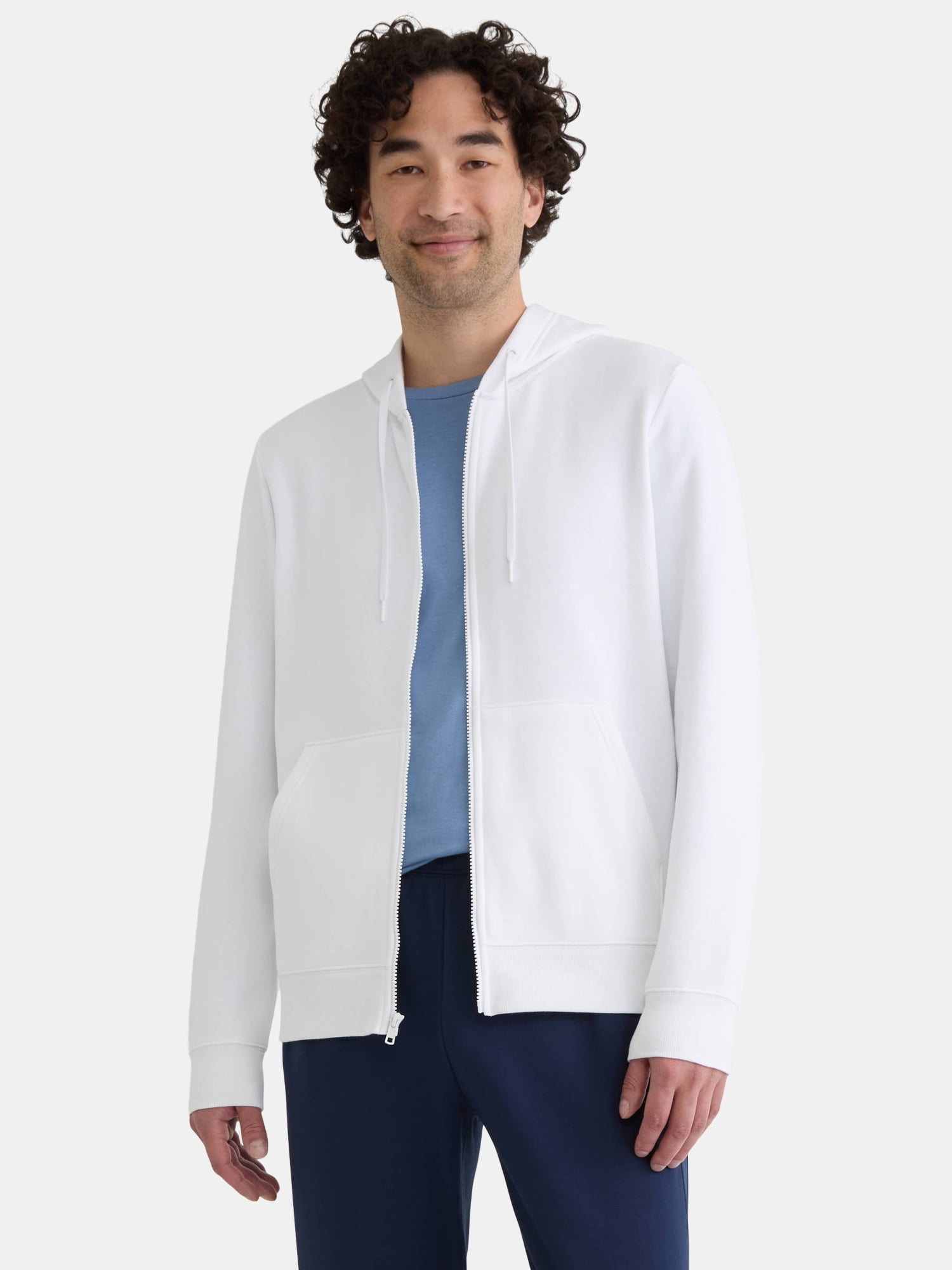 Athletic Works Men's and Big Men's Fleece Zip Hoodie, Size XS-4XLT ...