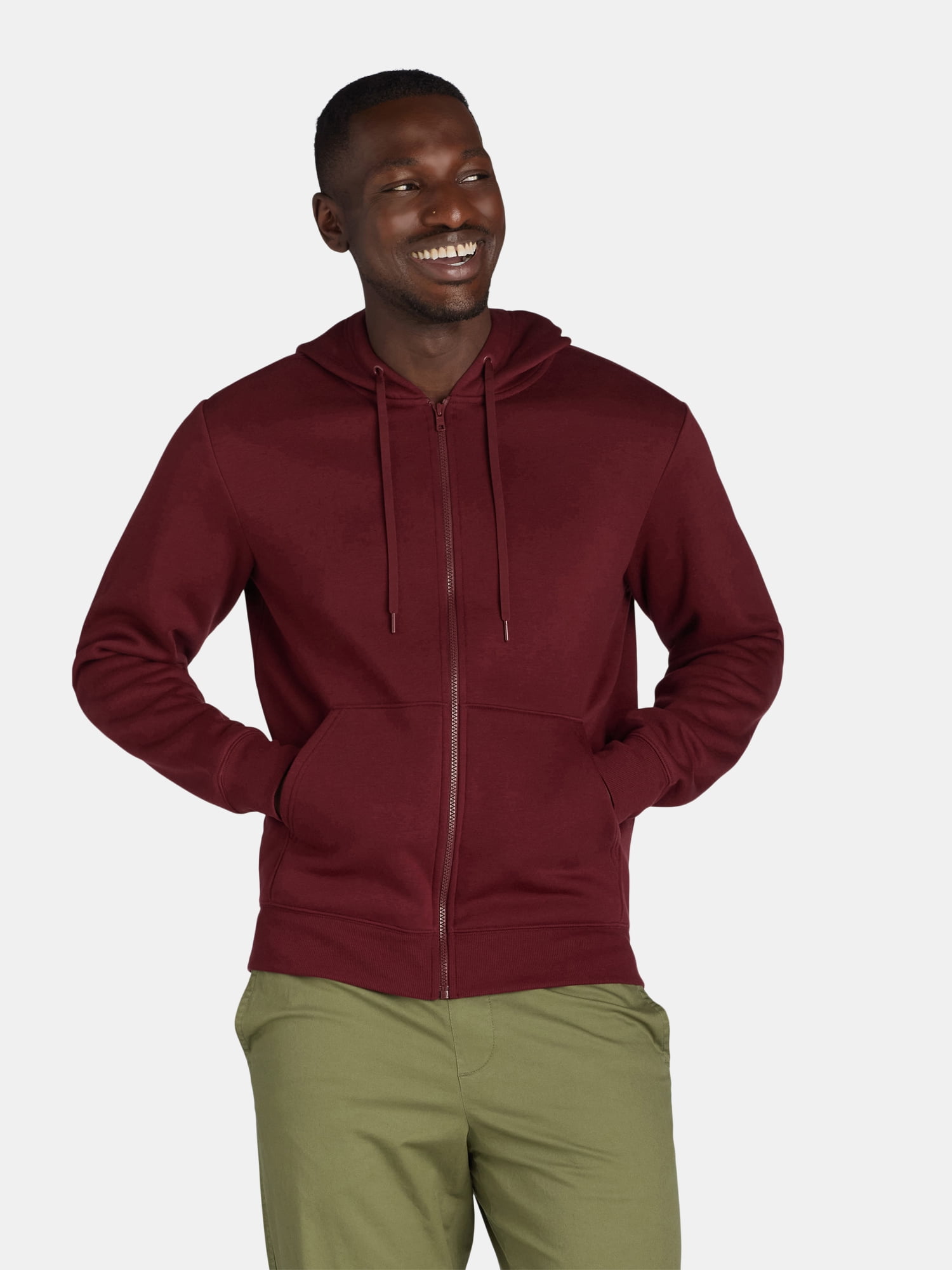 Athletic Works Men’s & Big Men’s Fleece Zip Hoodie, Size XS-4XLT ...