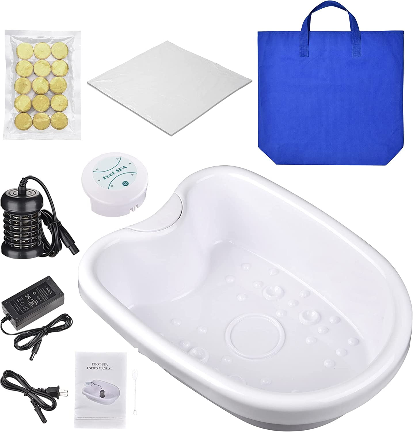 AW Ionic Detox Foot Bath Spa Machine with Tub Array Cell Cleanse ...