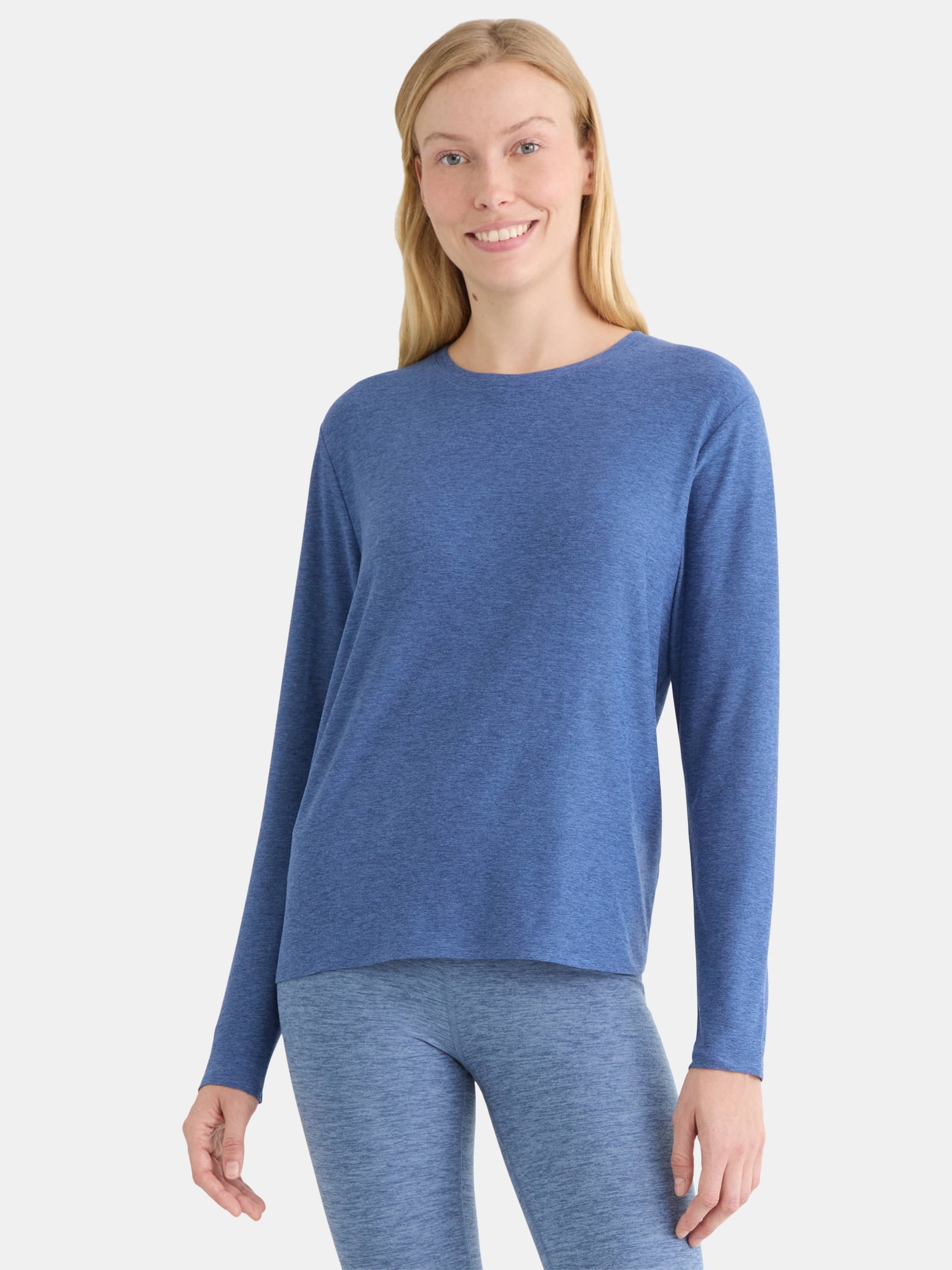 Athletic Works Women's and Women's ButterCore Tee with Long Sleeves ...