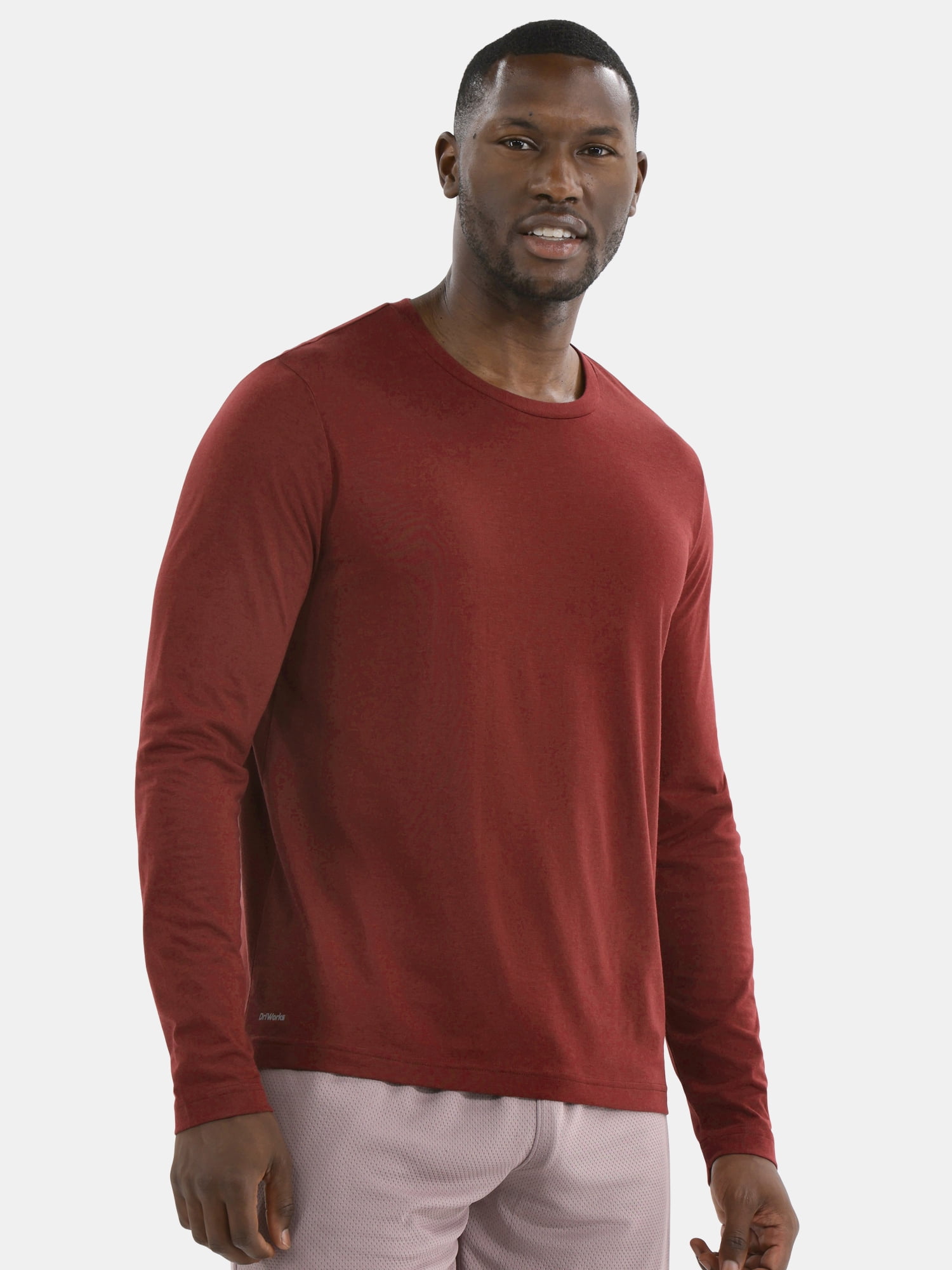 Athletic Works Men's and Big & Tall Men's Tri-Blend Tee with Long ...