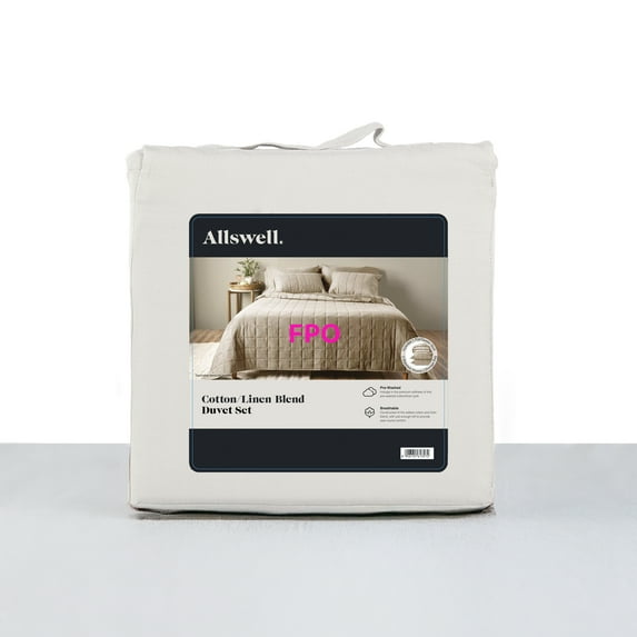 Allswell Full/Queen Duvet Cover Set, Tencel Lyocell, 3-Piece, Vanilla ...