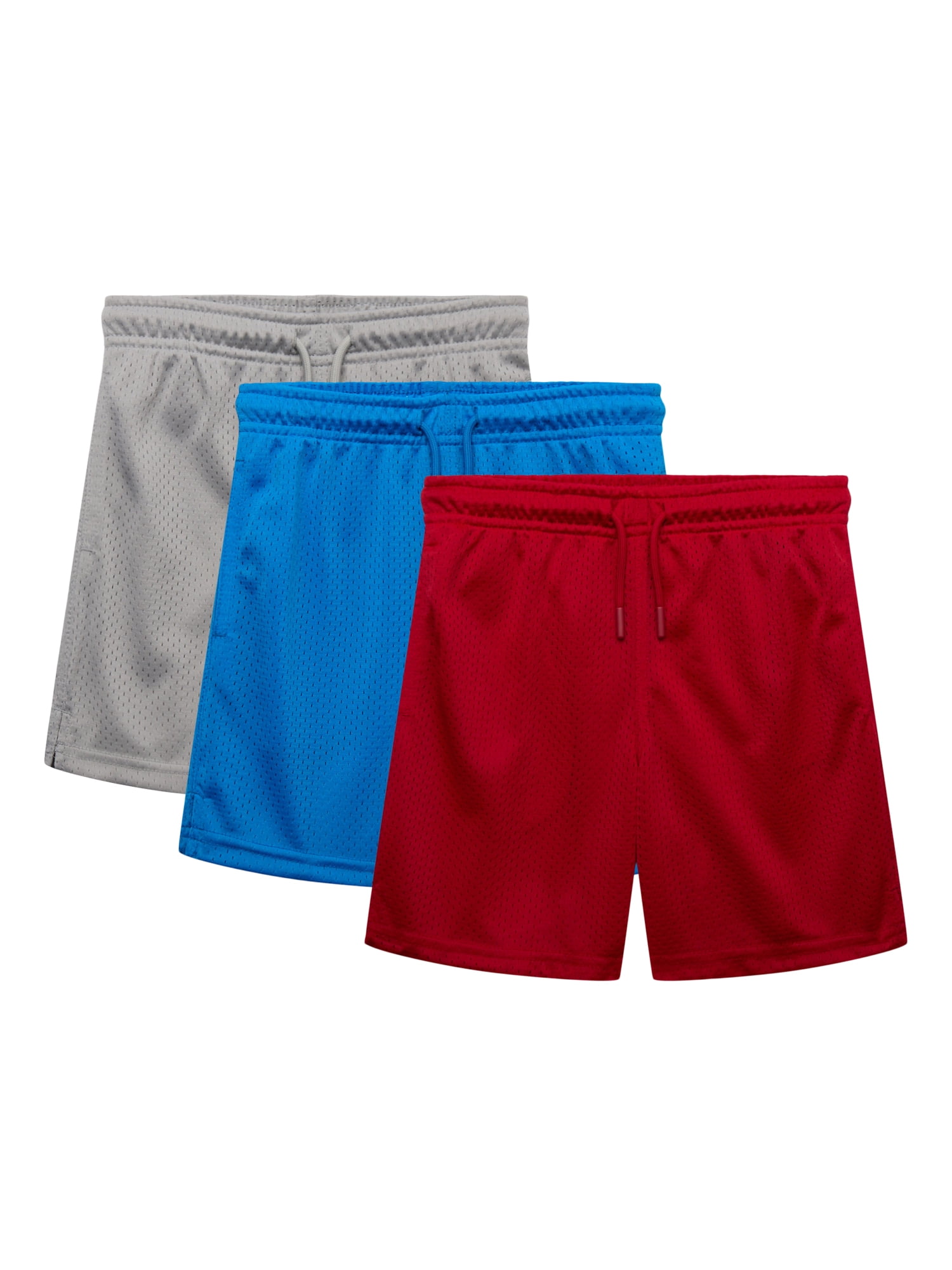 Athletic Works Boy's Mesh Short, 3-Pack, Sizes 4-18 & Husky - Walmart.com