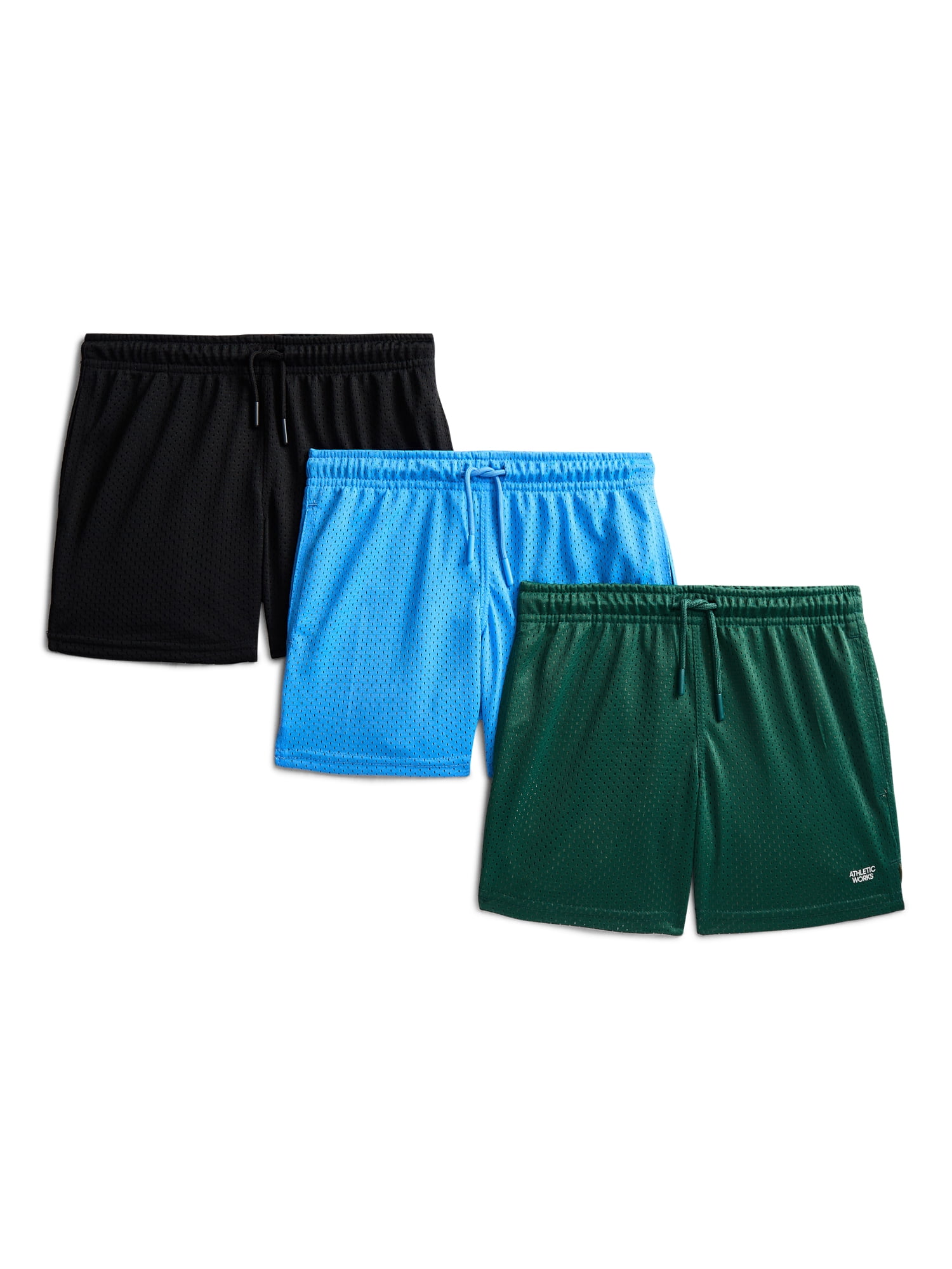Athletic Works Boys Mesh Shorts, 3-Pack, Sizes 4-18 & Husky - Walmart.com