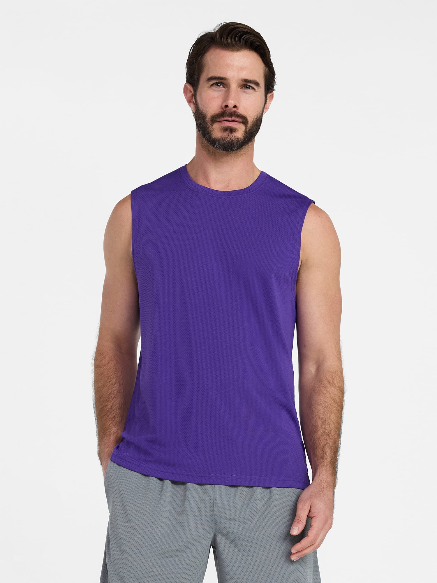 Athletic Works Men’s Sleeveless Mesh Muscle Tee, Sizes XS-5XL - Walmart.com