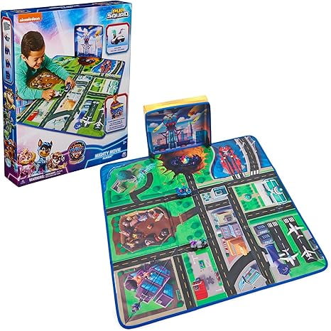 AW Patrol: The Mighty Movie, Pup Squad Play Mat Gift Pack with Mighty ...