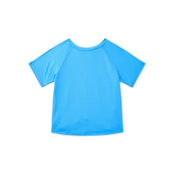Athletic Works Girls Active Fashion Tee with Short Raglan Sleeves ...