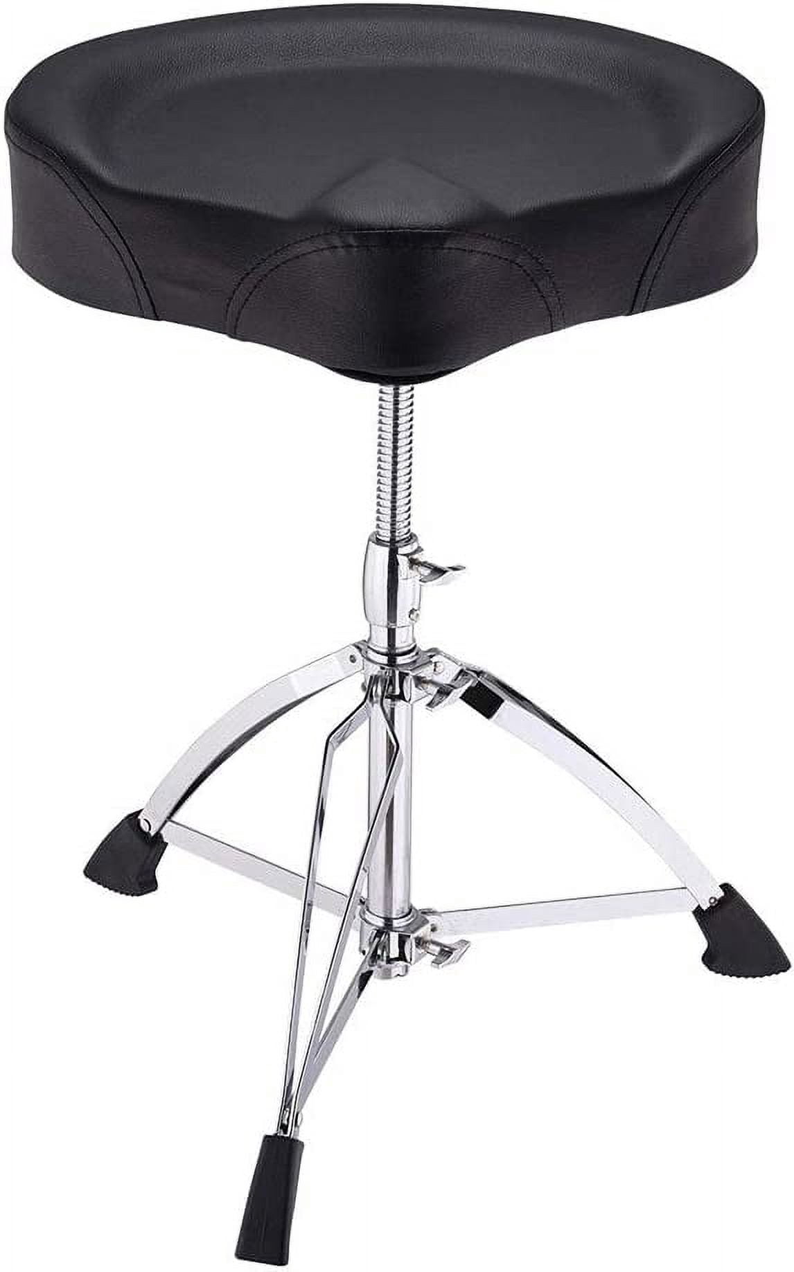 AW Saddle Drum Throne Drummer Stool Round Seat Chair Adjustable Height ...