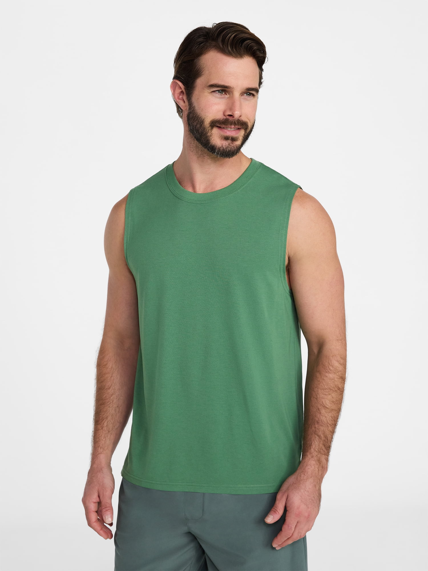 Athletic Works Men's and Men's Big & Tall Tri-Blend Muscle Tee, Sizes ...