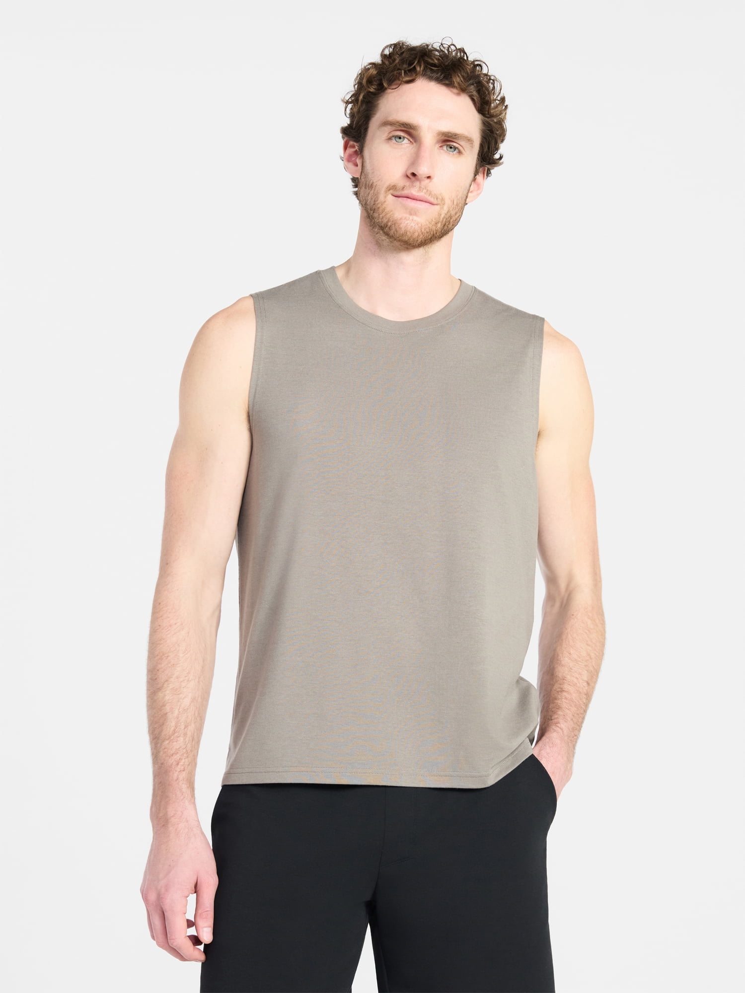 Athletic Works Men's and Men's Big & Tall Tri-Blend Muscle Tee, Sizes ...