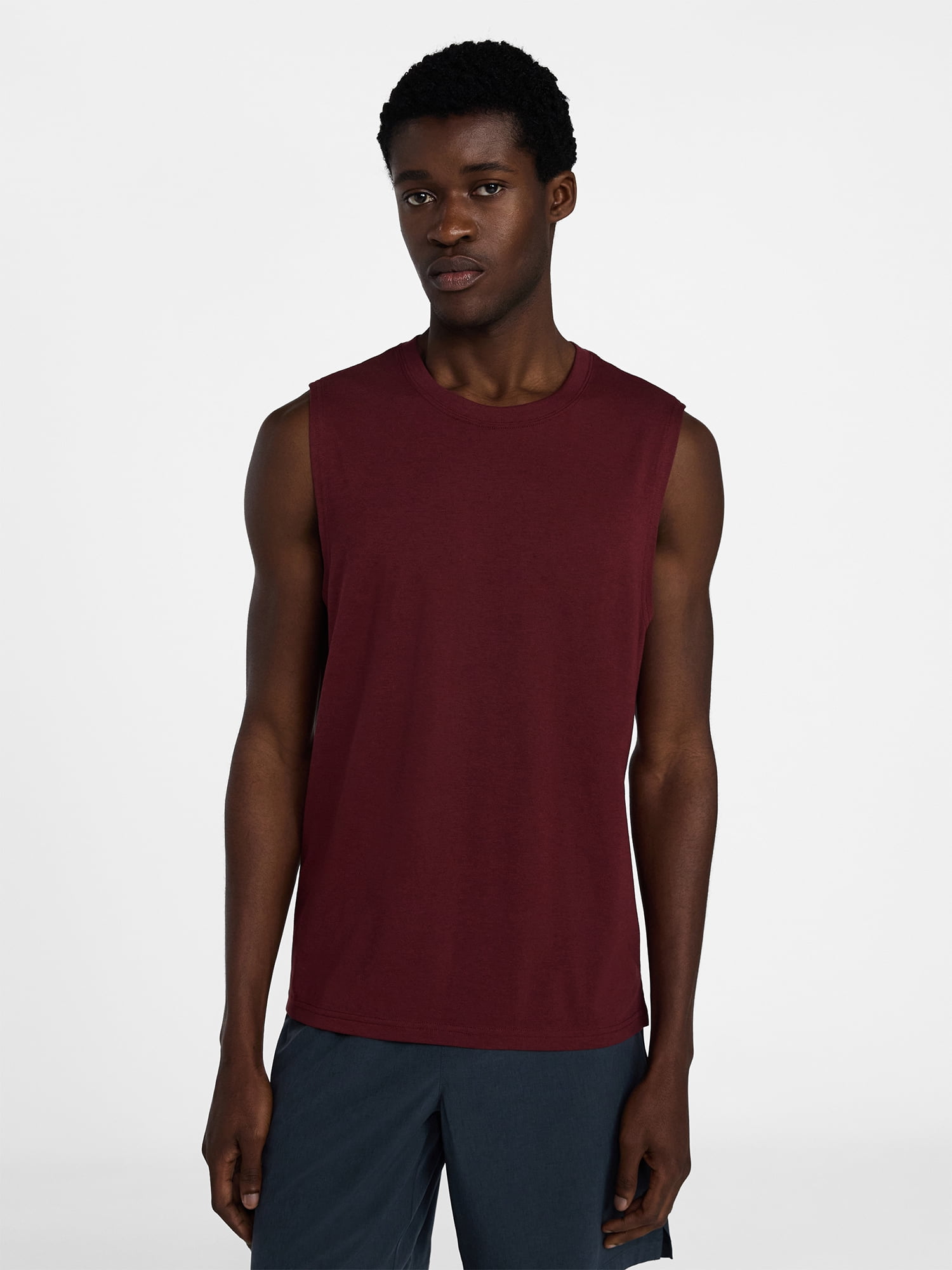 Athletic Works Men's and Men's Big & Tall Tri-Blend Muscle Tee, Sizes ...