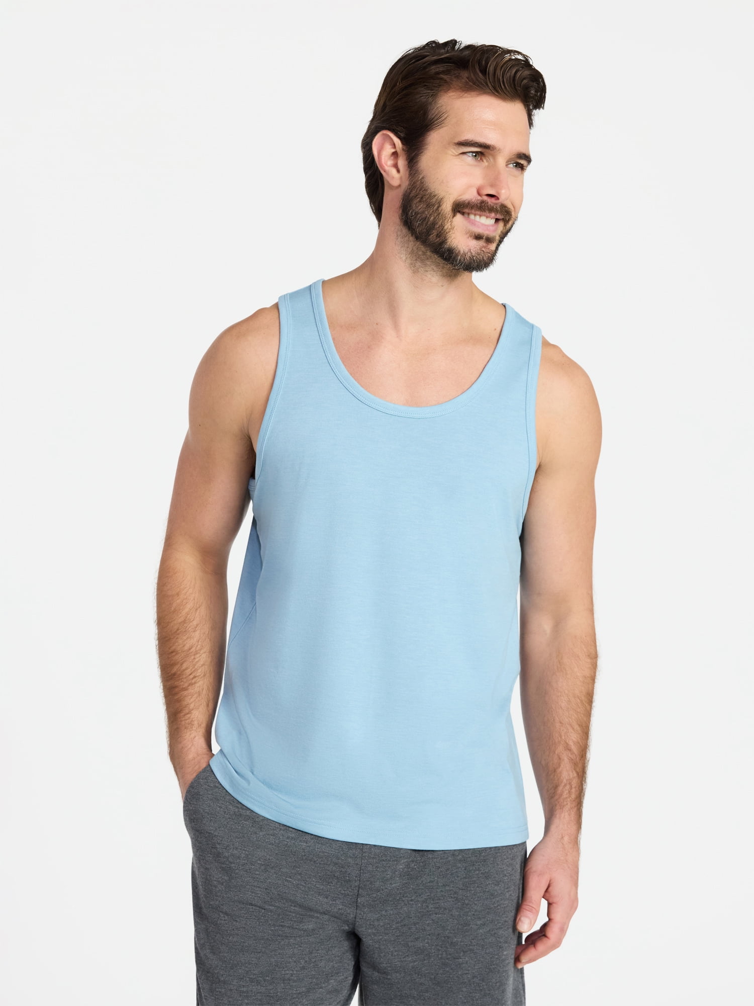Athletic Works Men's and Men's Big & Tall Tri-Blend Tank Top, Sizes XS ...