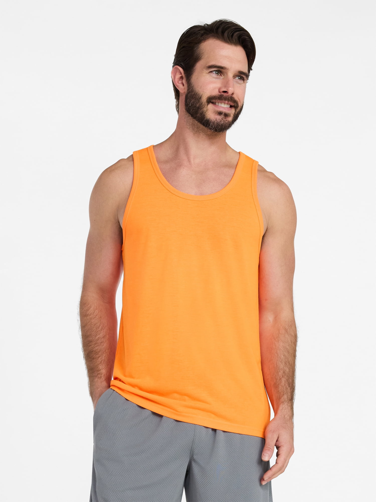 Athletic Works Men's and Men's Big & Tall Tri-Blend Tank Top, Sizes XS ...