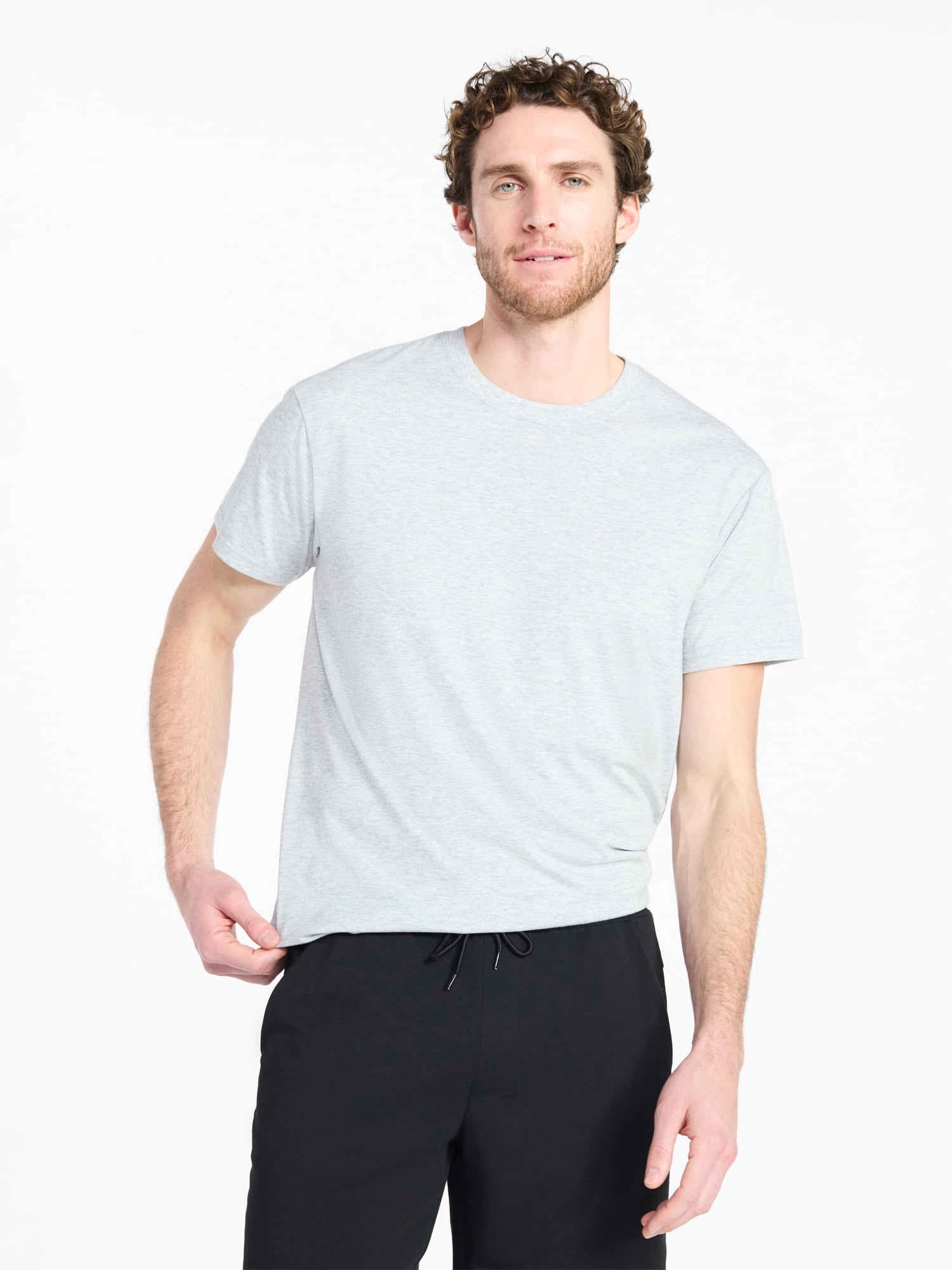 Athletic Works Men's and Big & Tall Tri Blend Tee with Short Sleeves ...