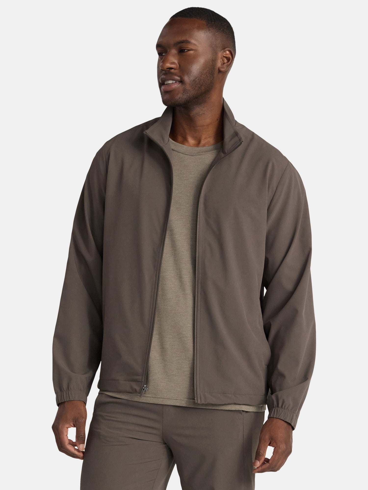 Athletic Works Men's and Big Men's Woven Track Jacket, Sizes S-3XL ...