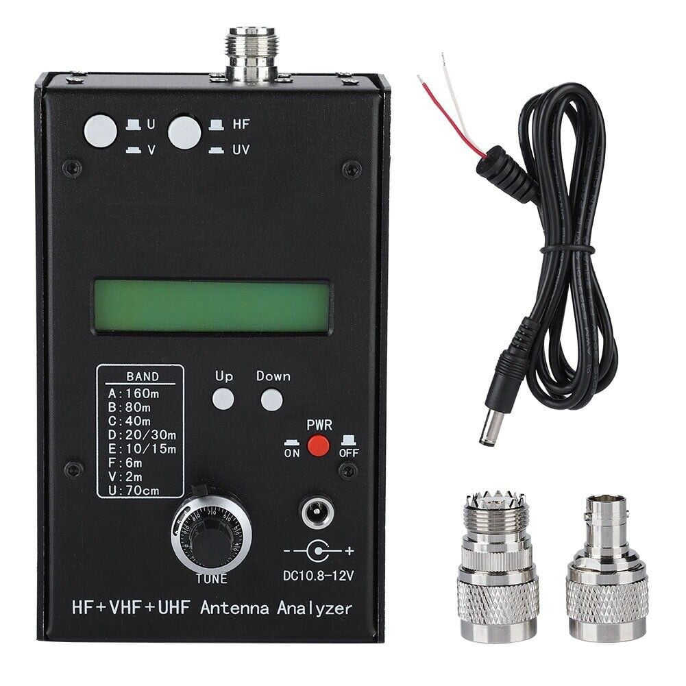 AW07A 160M HF/VHF/UHF Impedance SWR Antenna Analyzer Meter Tester ...