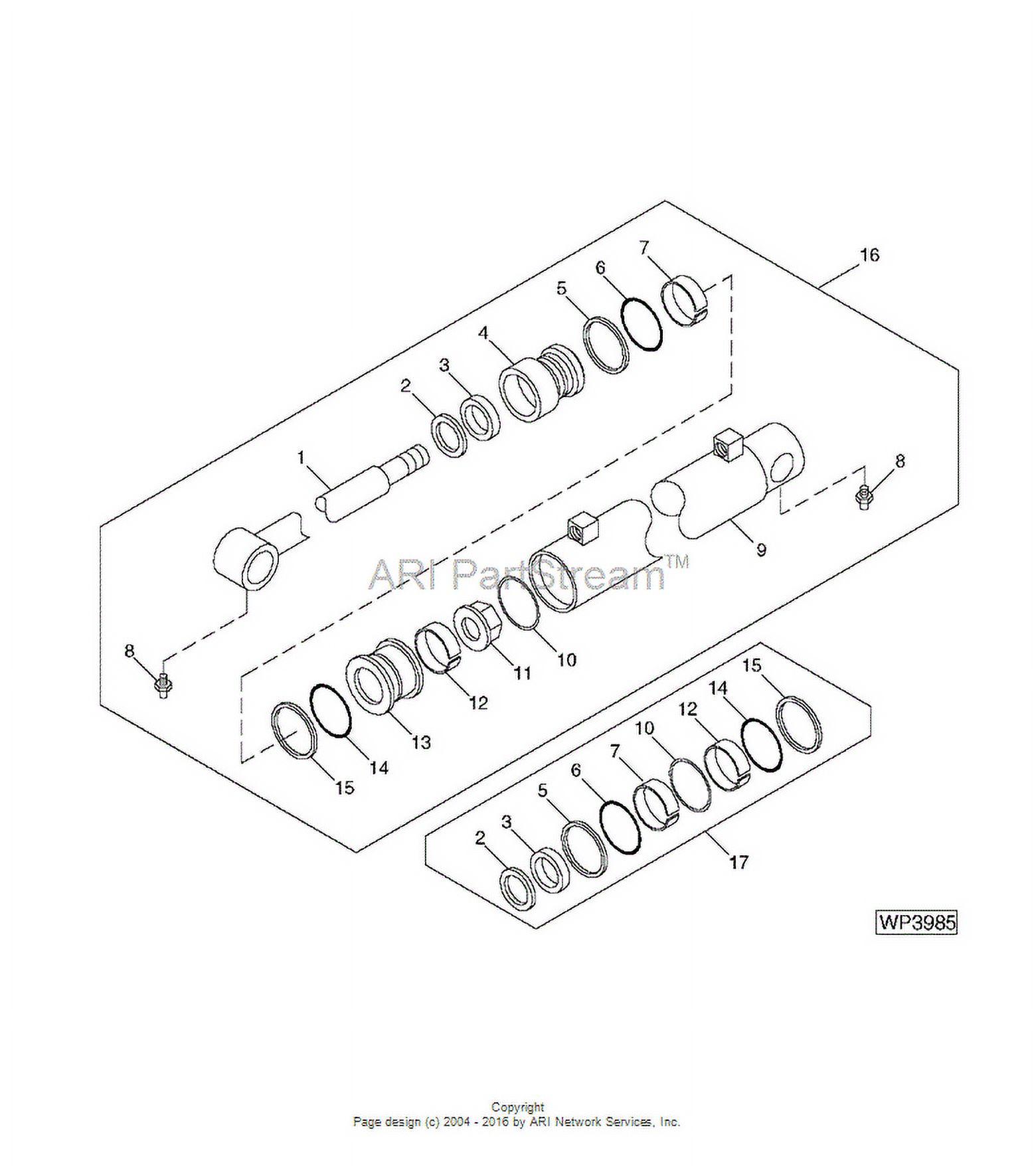 AW30199 HYDRAULIC CYLINDER BARREL - BARREL, CYLINDER fits JOHN DEERE ...