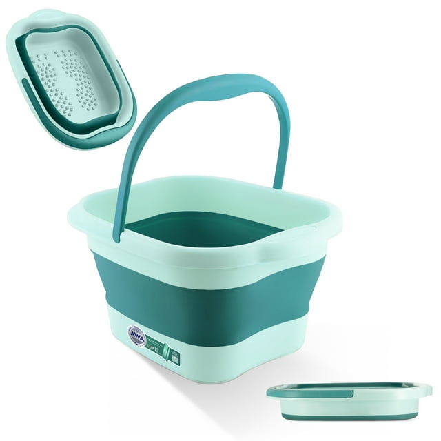 AWA Collapsible Foot Bath Basin for Soaking Feet, Foot Soak Tub ...