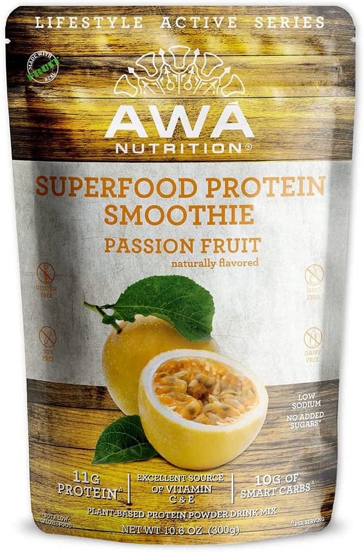 AWA Nutrition Superfood Protein Smoothie Powder Mix Natural Flavor ...