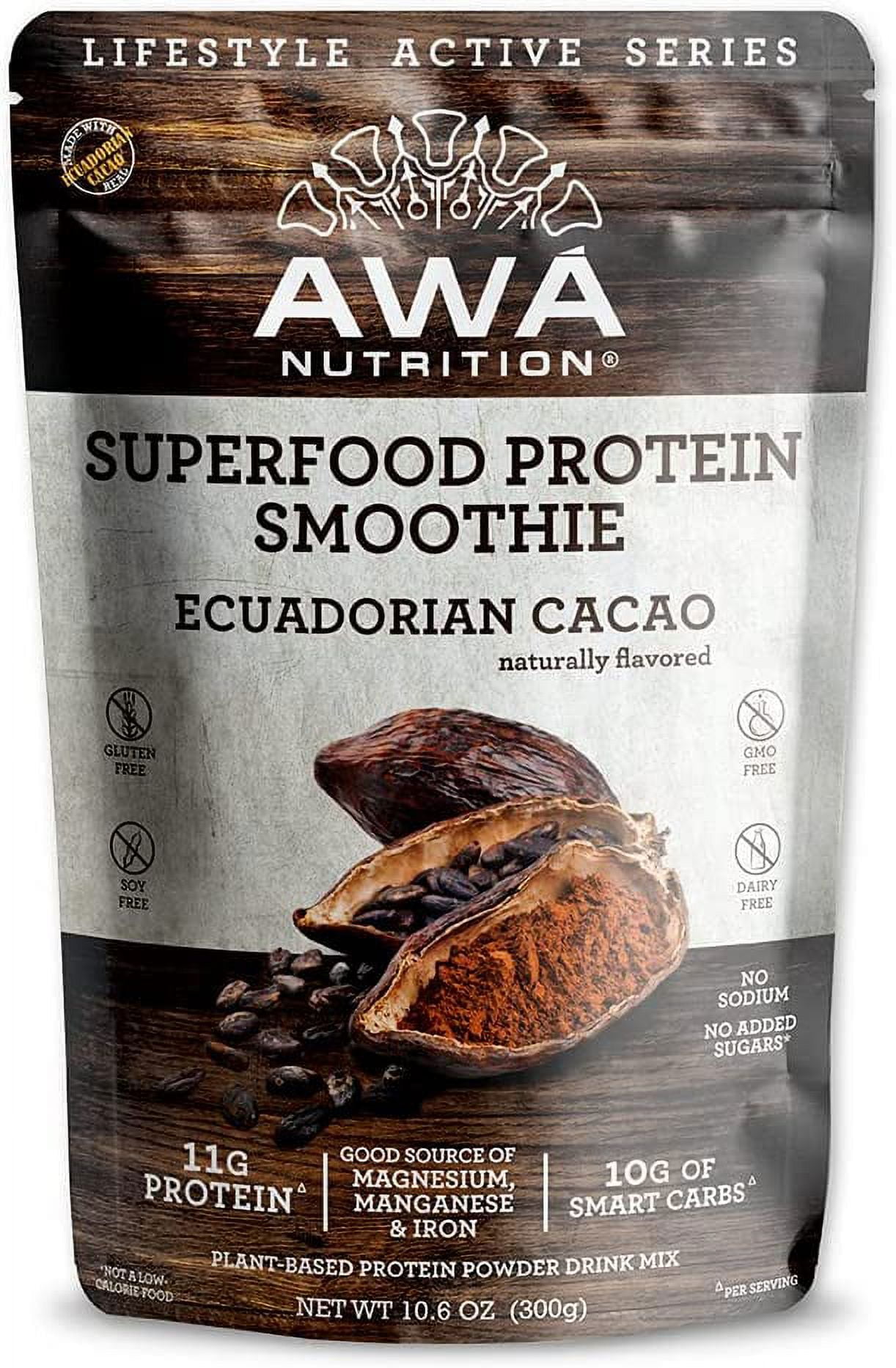 AWA Nutrition Superfood Protein Smoothie Powder Mix Natural Flavor ...