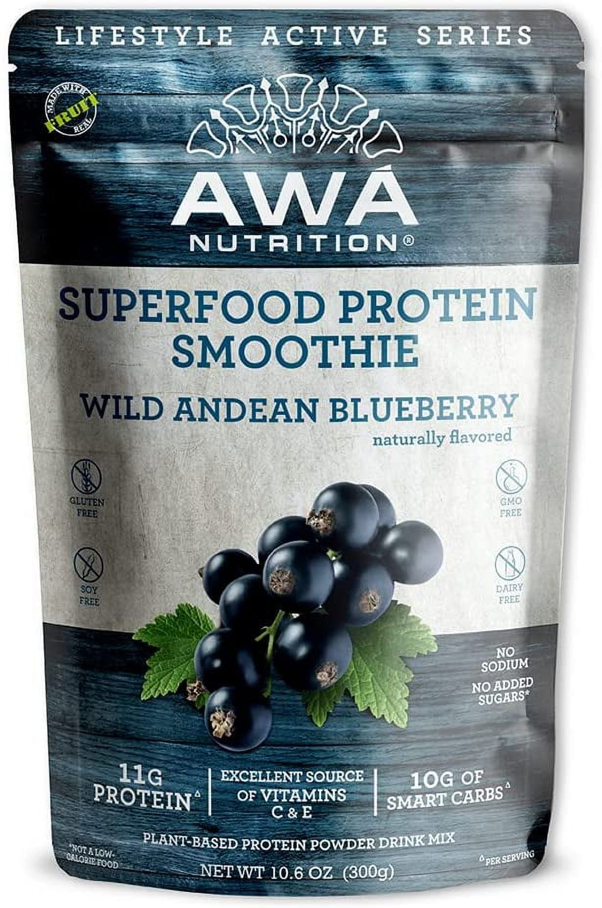 AWA Nutrition Superfood Protein Smoothie Powder Mix Natural Flavor ...