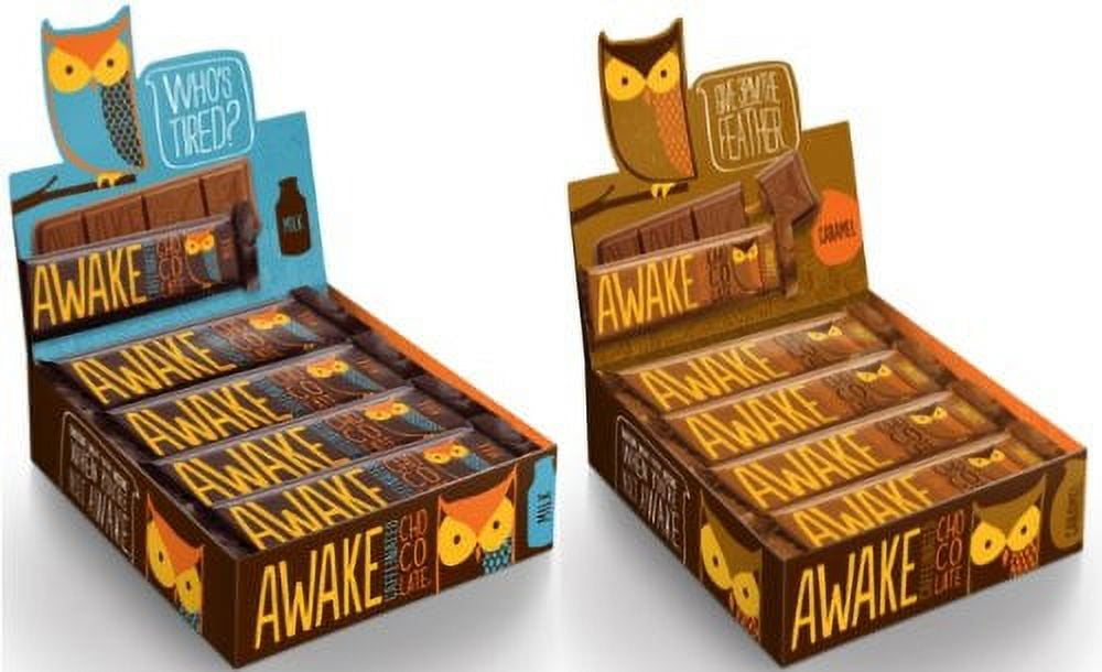 AWAKE Chocolate - 1.55oz - Variety Club 24pk Includes Milk Chocolate ...