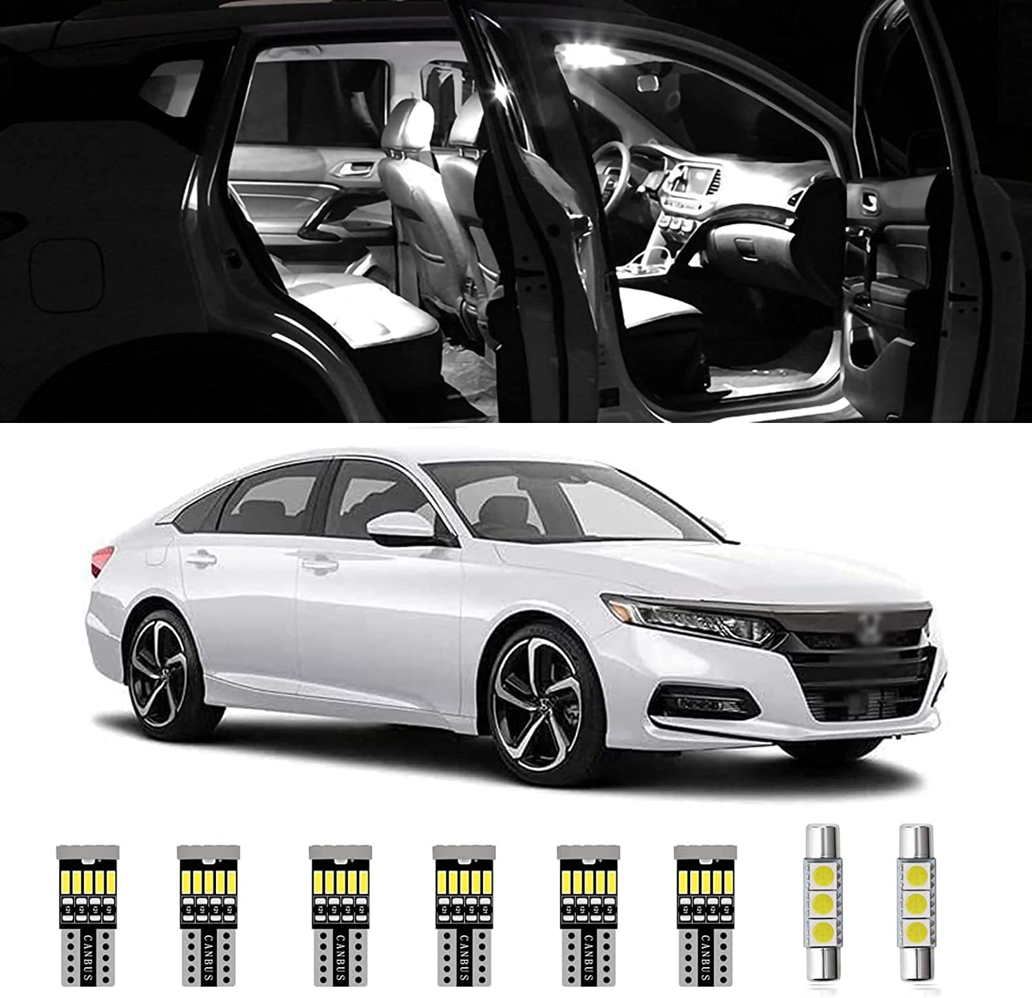 AWALITED 11pcs Camry Interior LED Lights Kit Ultra Bright Map Dome LED ...