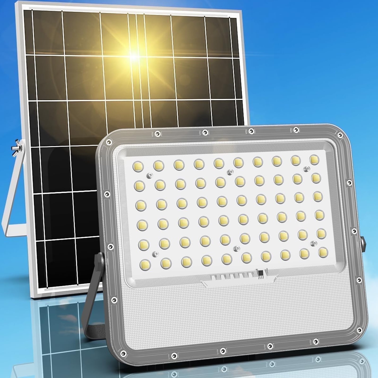 AWANFI Solar Lights Outdoor Waterproof, 10000LM LED Auto on/off Dusk to ...