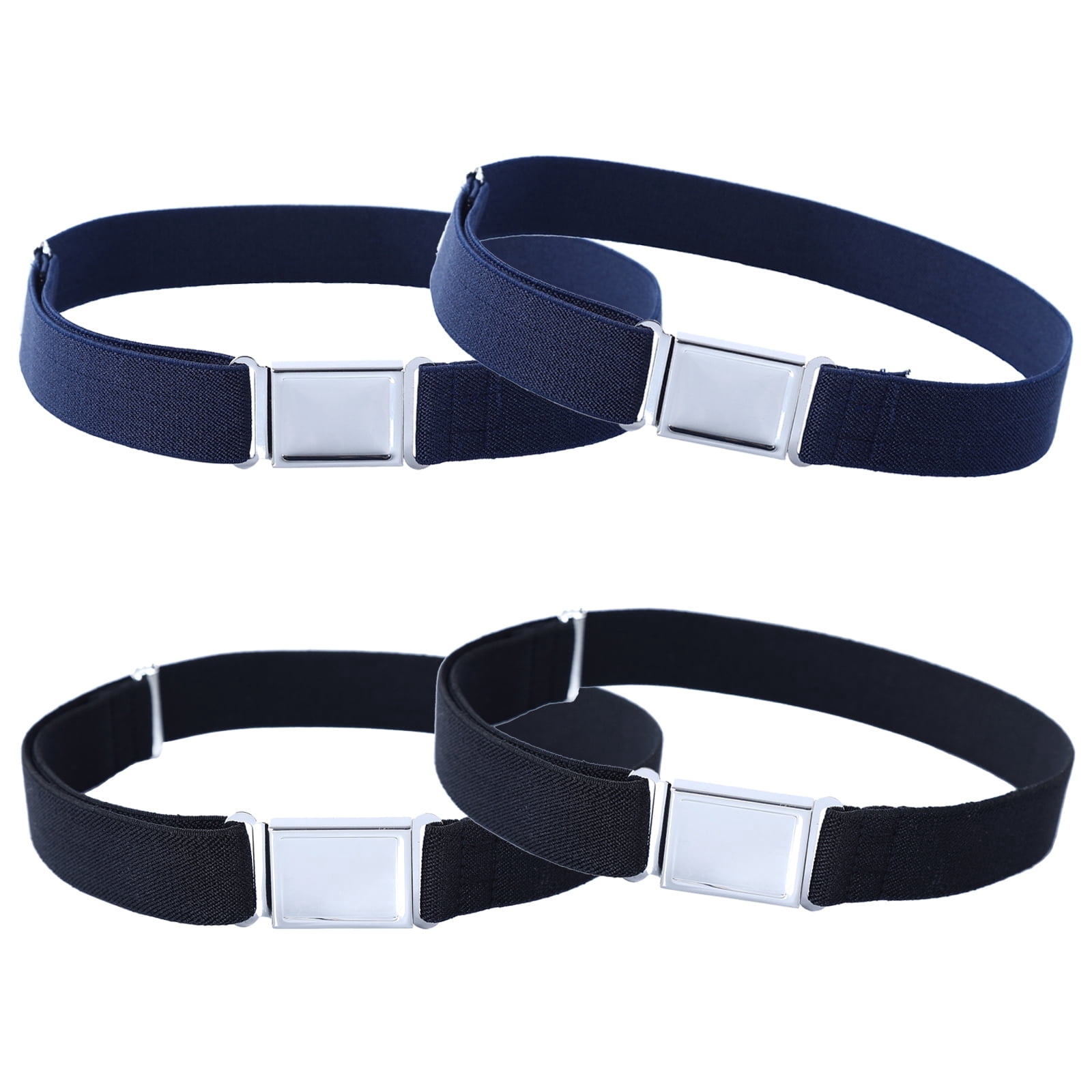 AWAYTR 4 Pack Kids Elastic Stretch Belts, Adjustable Magnetic Buckle ...