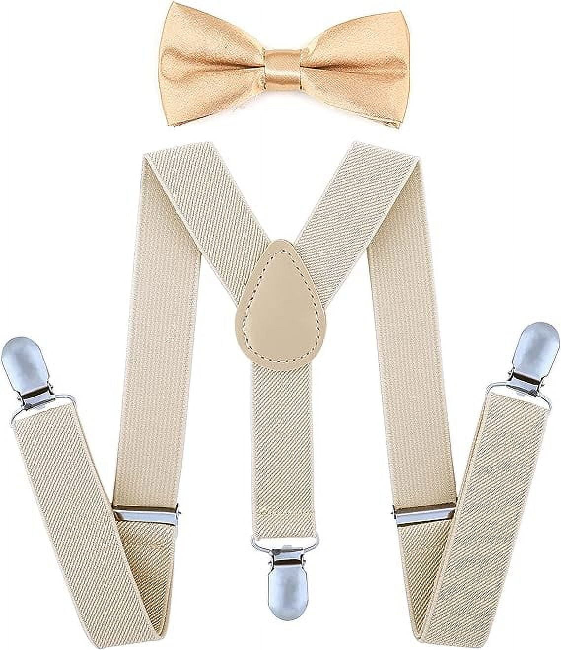 AWAYTR Child Kids Suspenders Bowtie Set - Adjustable Suspender Set for ...