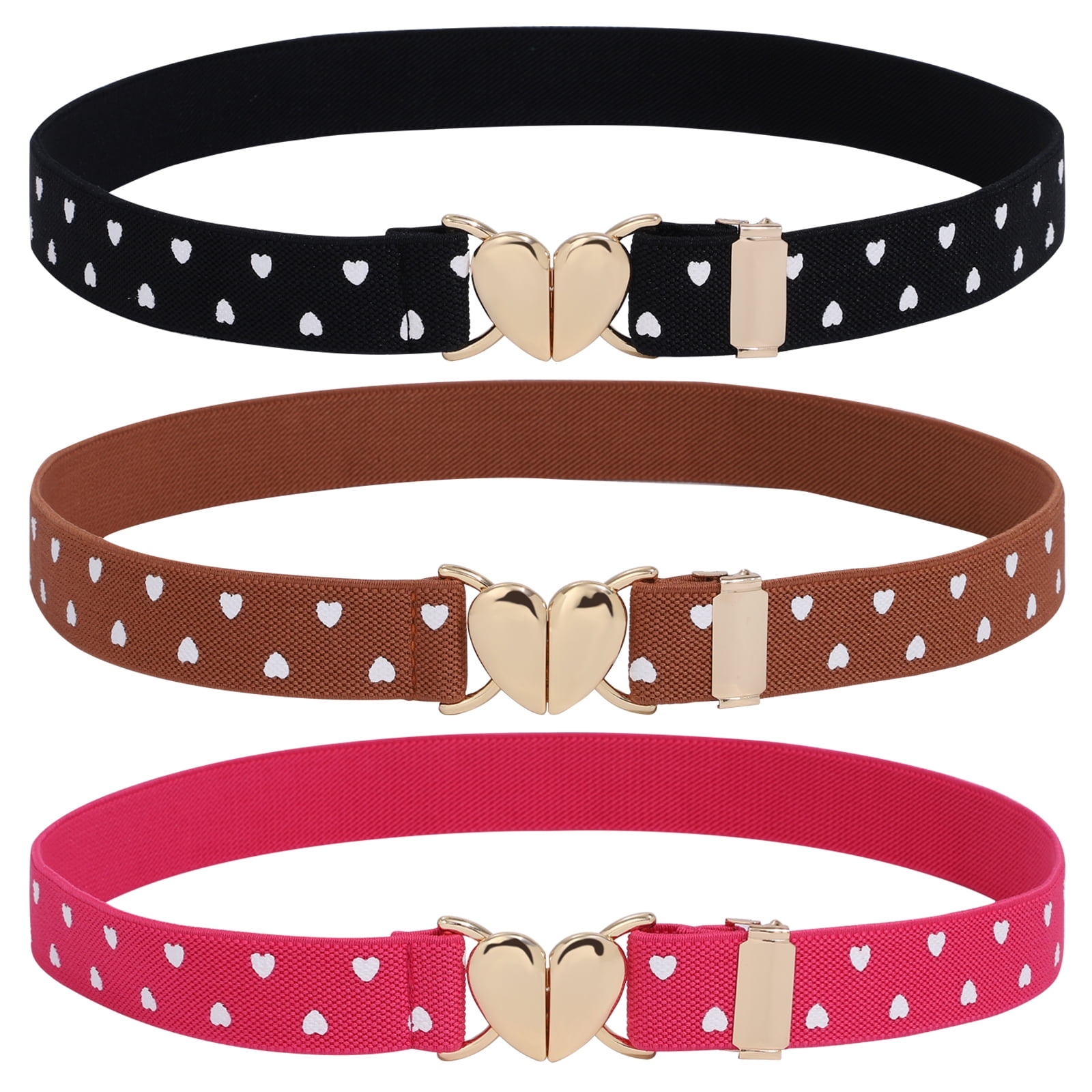 AWAYTR Kids Elastic Belt - Adjustable Toddler Heart Buckle Stretch ...