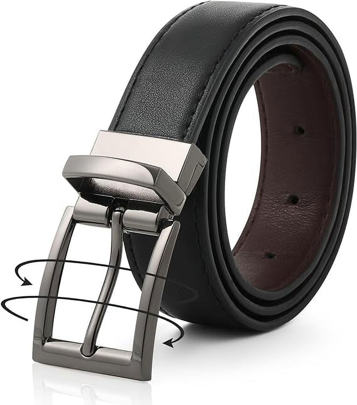 AWAYTR Women Belt Reversible Leather Belt - Two Color-in-One Belt for ...