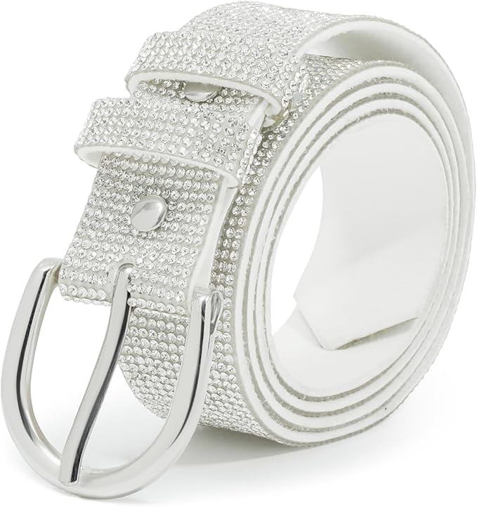 AWAYTR Women Rhinestone Belt Bling Crystal Vintage Belts Shiny Belt for ...