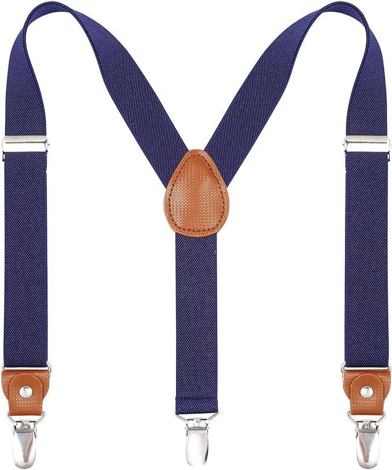 AWAYTR, Unisex Adjustable Suspenders, 23.6", Navy Blue - Walmart.com