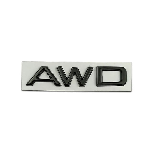 AWD Metal alloy Logo Car Rear Trunk Badge Whole Body Emblem Sticker ...