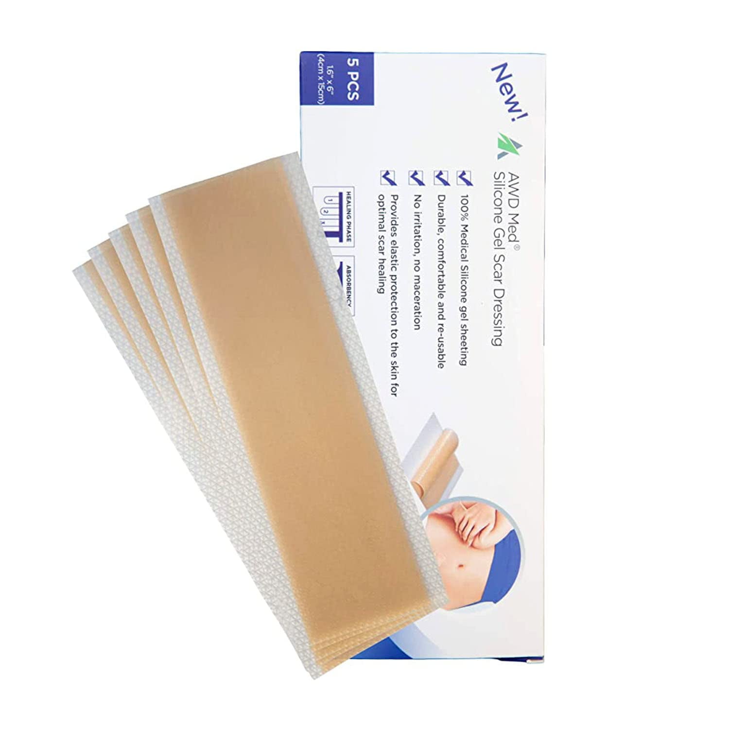 AWD Scar Sheets SAF21 for Scar Removal - Scar Tape for Surgical Scars ...